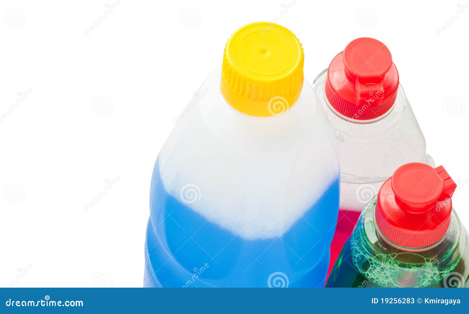 Cleaning Products Isolated on White Stock Image - Image of isolated ...