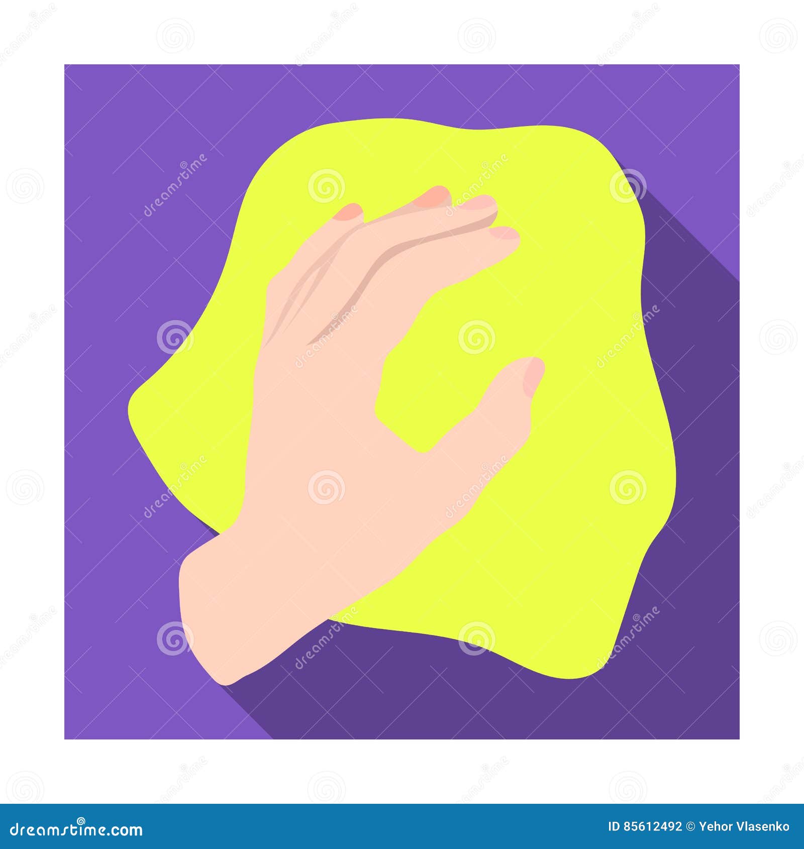 Cleaning by Rag Icon in Flat Style Isolated on White Background ...