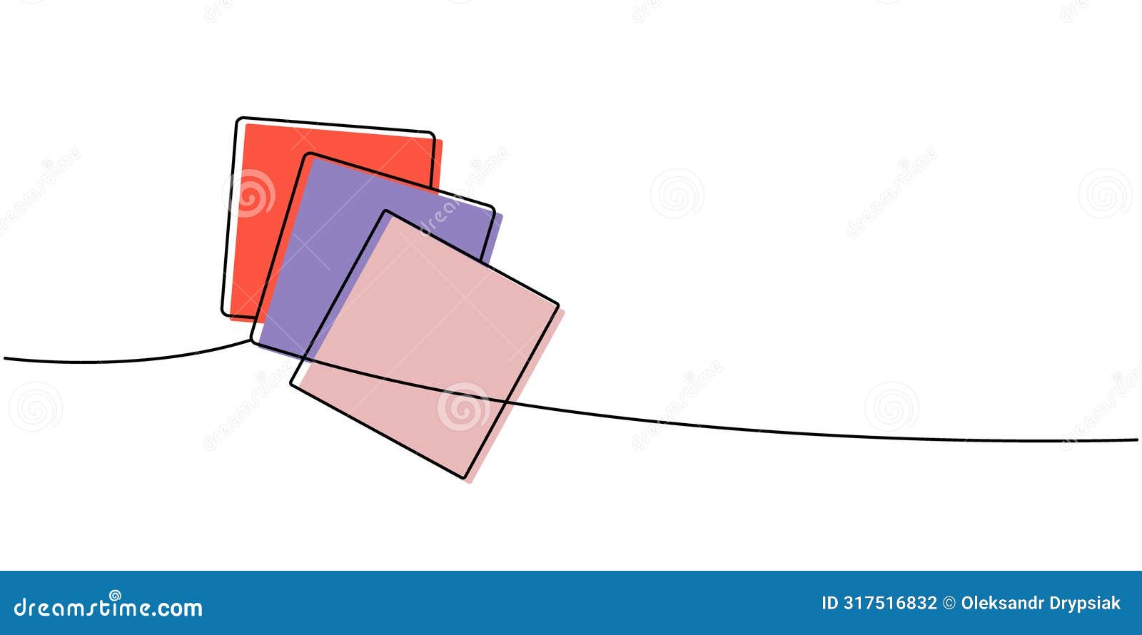 Cleaning Rags One Line Colored Continuous Drawing. Cleaning Service ...