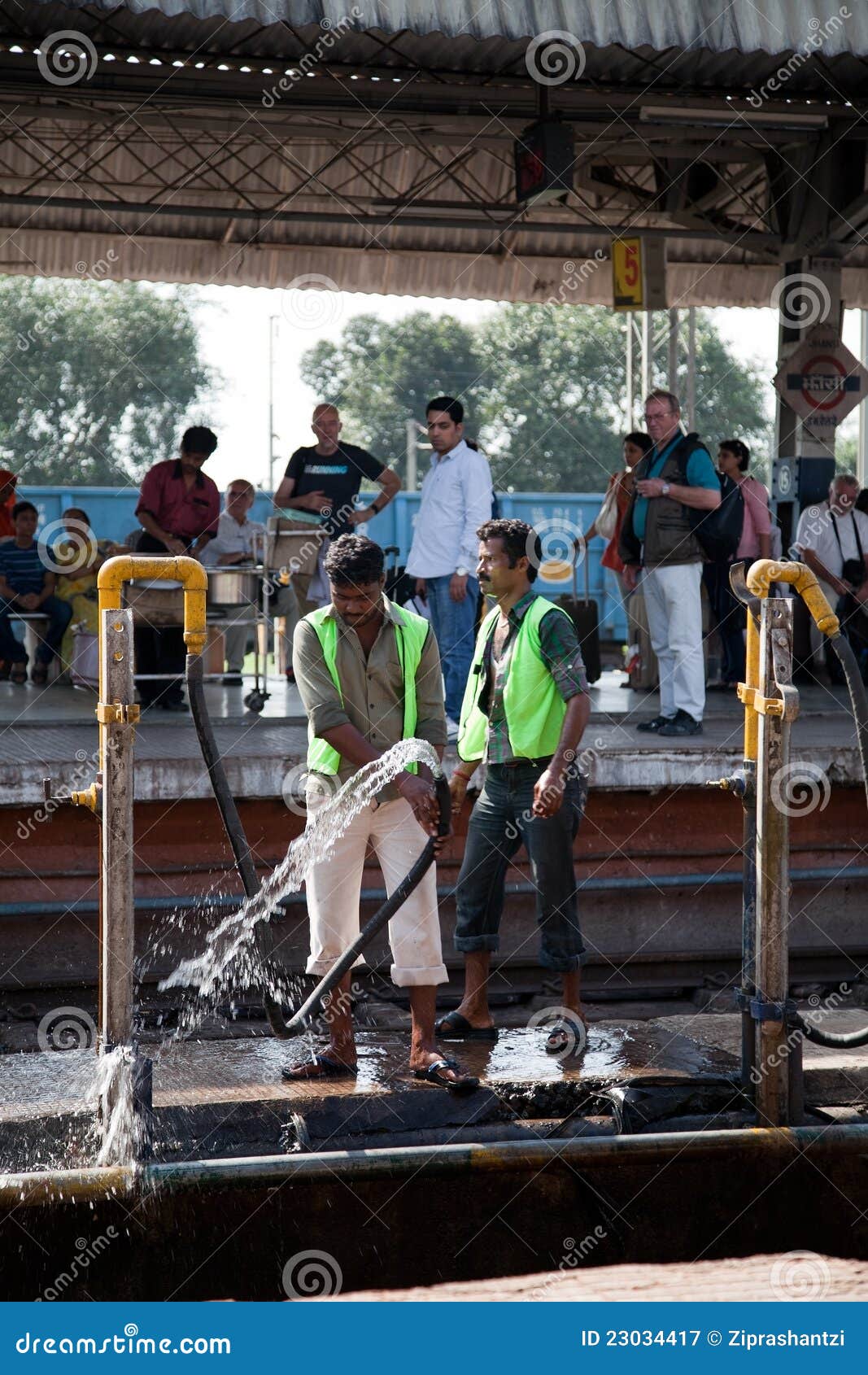 Cleaning of Railway Station in India Editorial Photography - Image of ...