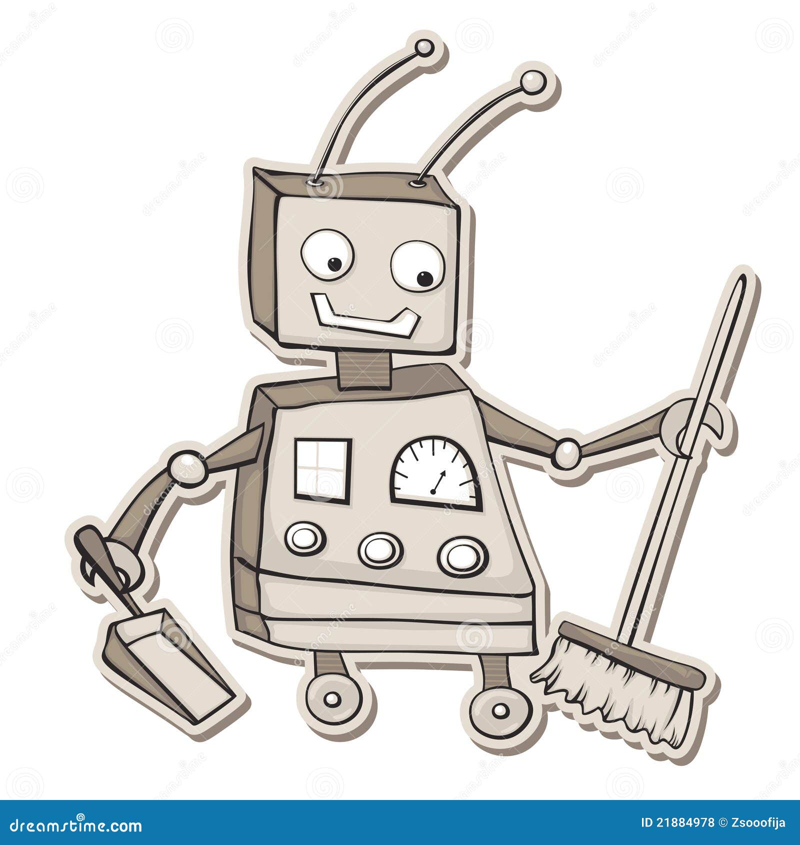 Cleaning robot stock vector. Illustration of dirt, drawn - 21884978 Cleaning robot stock vector. Illustration of dirt, drawn - 21884978