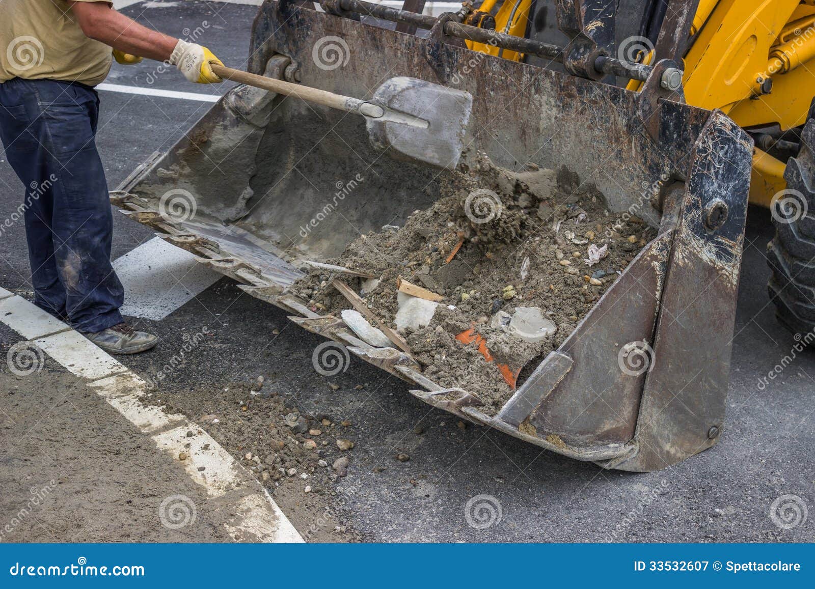 Cleaning Rubble from the Road 2 Stock Image - Image of house, architect ...