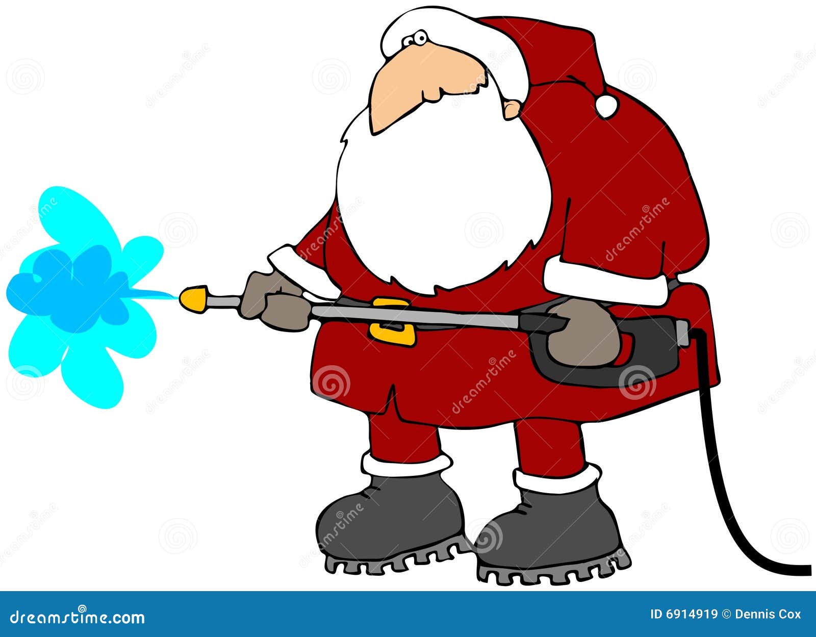 Cleaning Santa stock illustration. Illustration of wand - 6914919