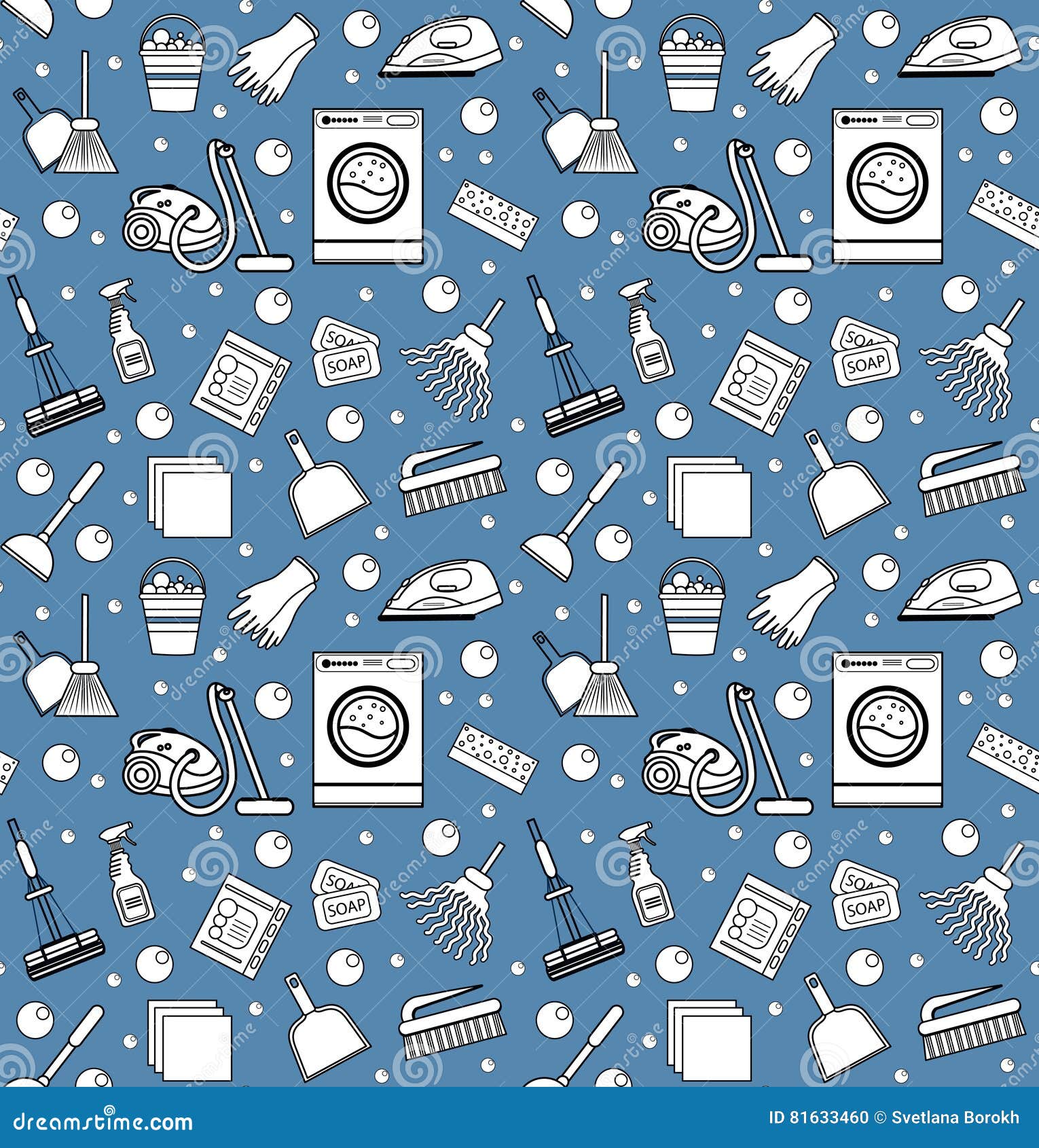 Cleaning Seamless Pattern. Endless Background, Texture, Wallpaper ... Cleaning Seamless Pattern. Endless Background, Texture, Wallpaper ...