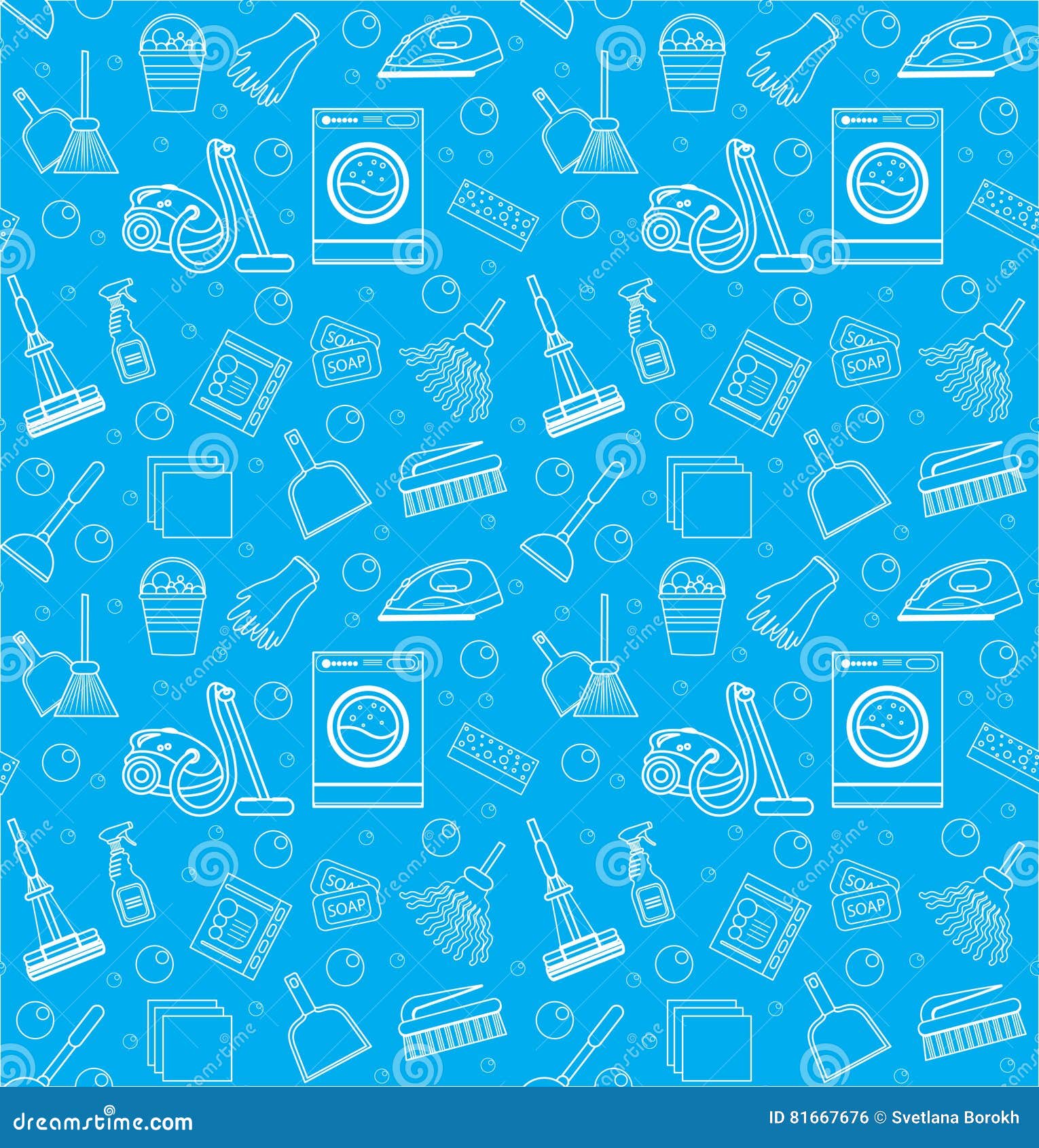 Cleaning Seamless Pattern. Endless Background, Texture, Wallpaper ... Cleaning Seamless Pattern. Endless Background, Texture, Wallpaper ...