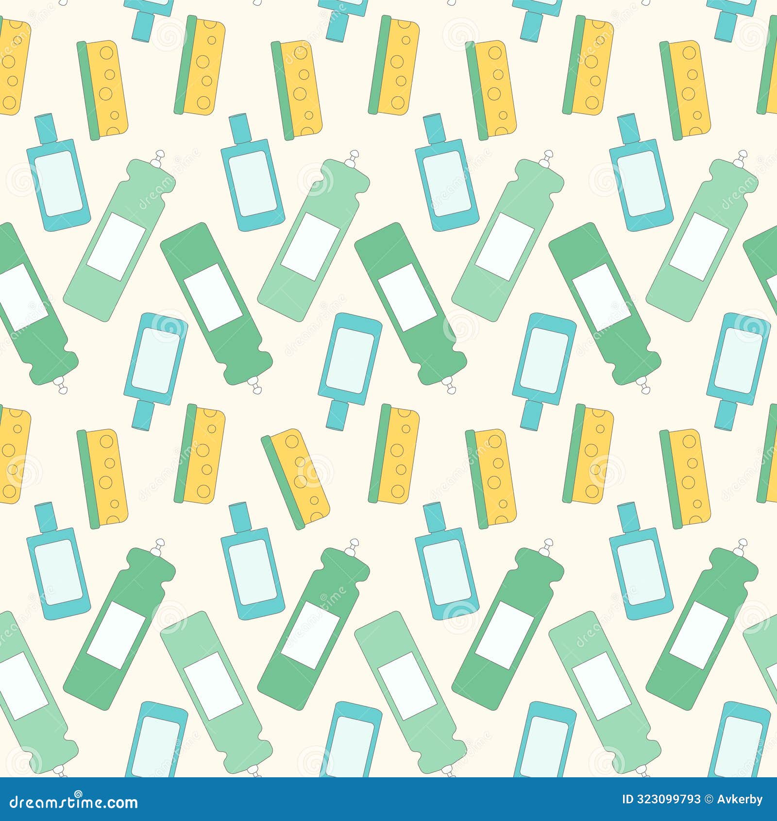Cleaning Seamless Pattern. Vector Line Art Flat Illustration Stock ... Cleaning Seamless Pattern. Vector Line Art Flat Illustration Stock ...