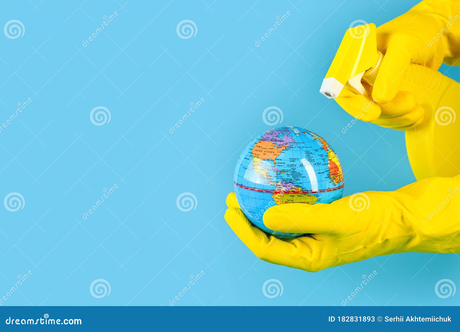 .Cleaning Service. the Concept of a Clean Planet. Save the Earth for ...