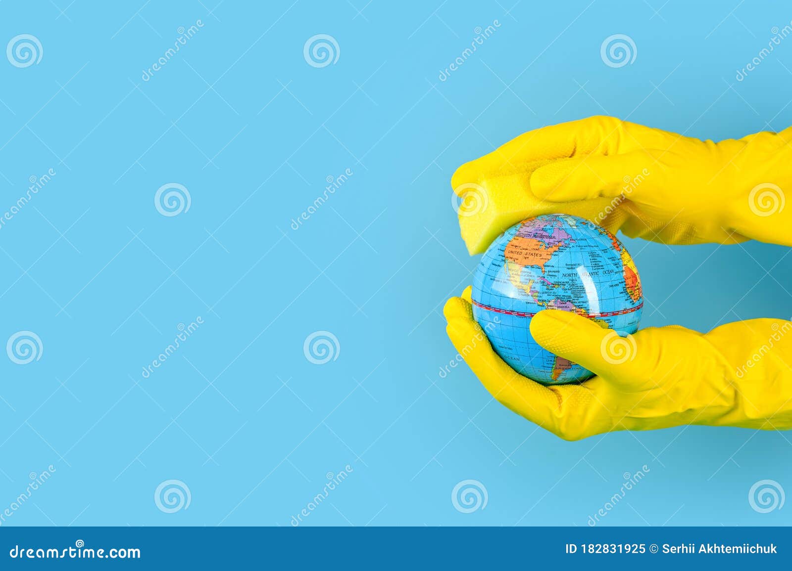 .Cleaning Service. the Concept of a Clean Planet. Save the Earth for ...