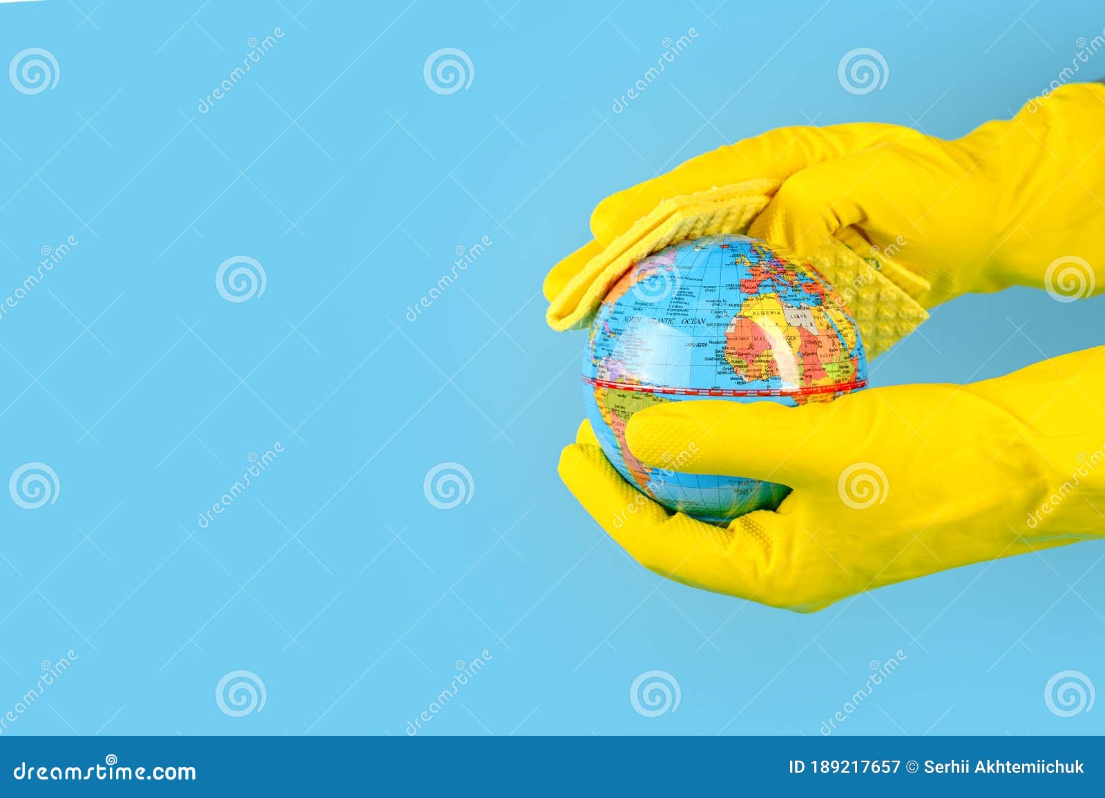 .Cleaning Service. the Concept of a Clean Planet. Save the Earth for ...