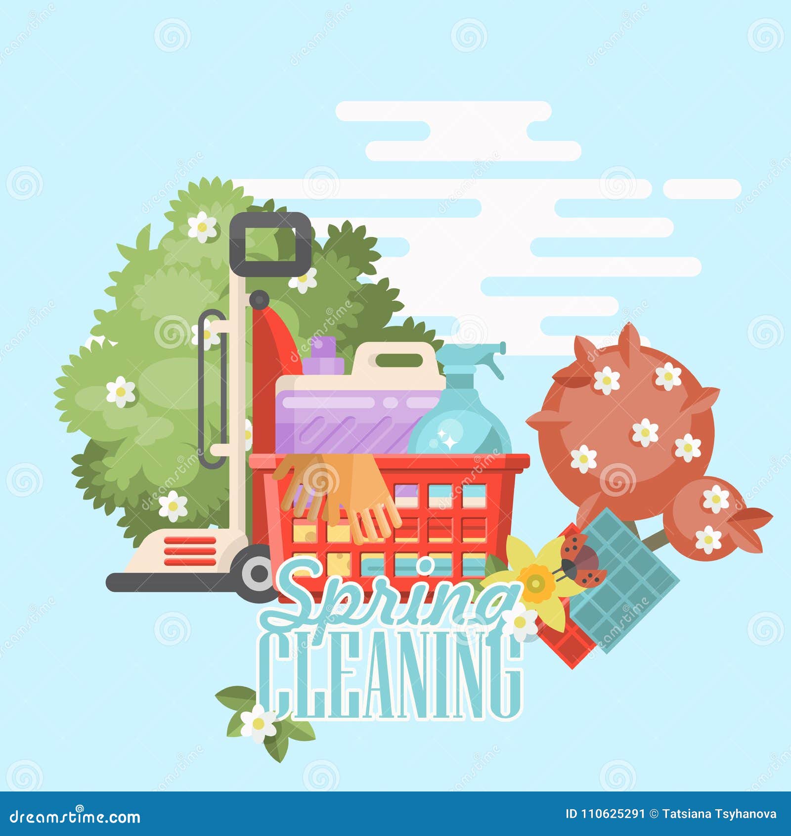 Spring Cleaning Bright Banner. Cleaning Service 24 Hours Vector ...