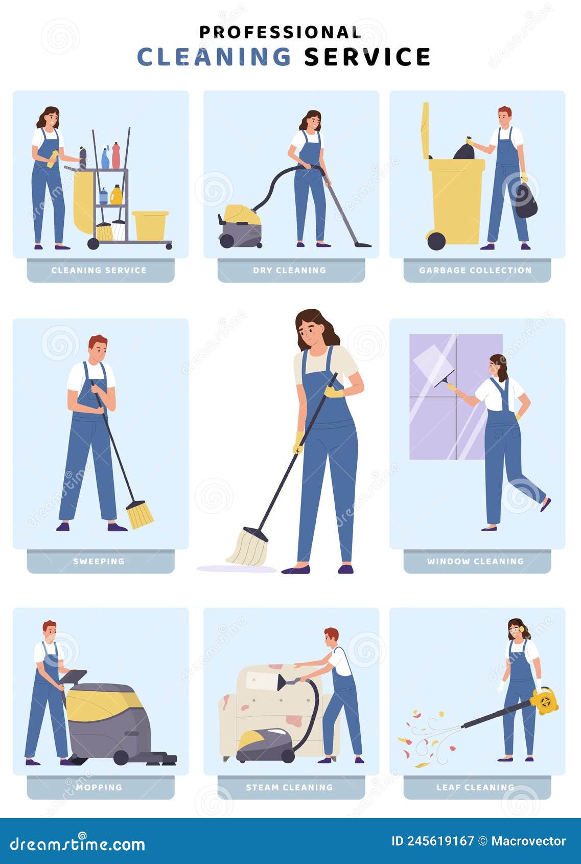 Cleaning Service Infographics Stock Vector - Illustration of garbage ...