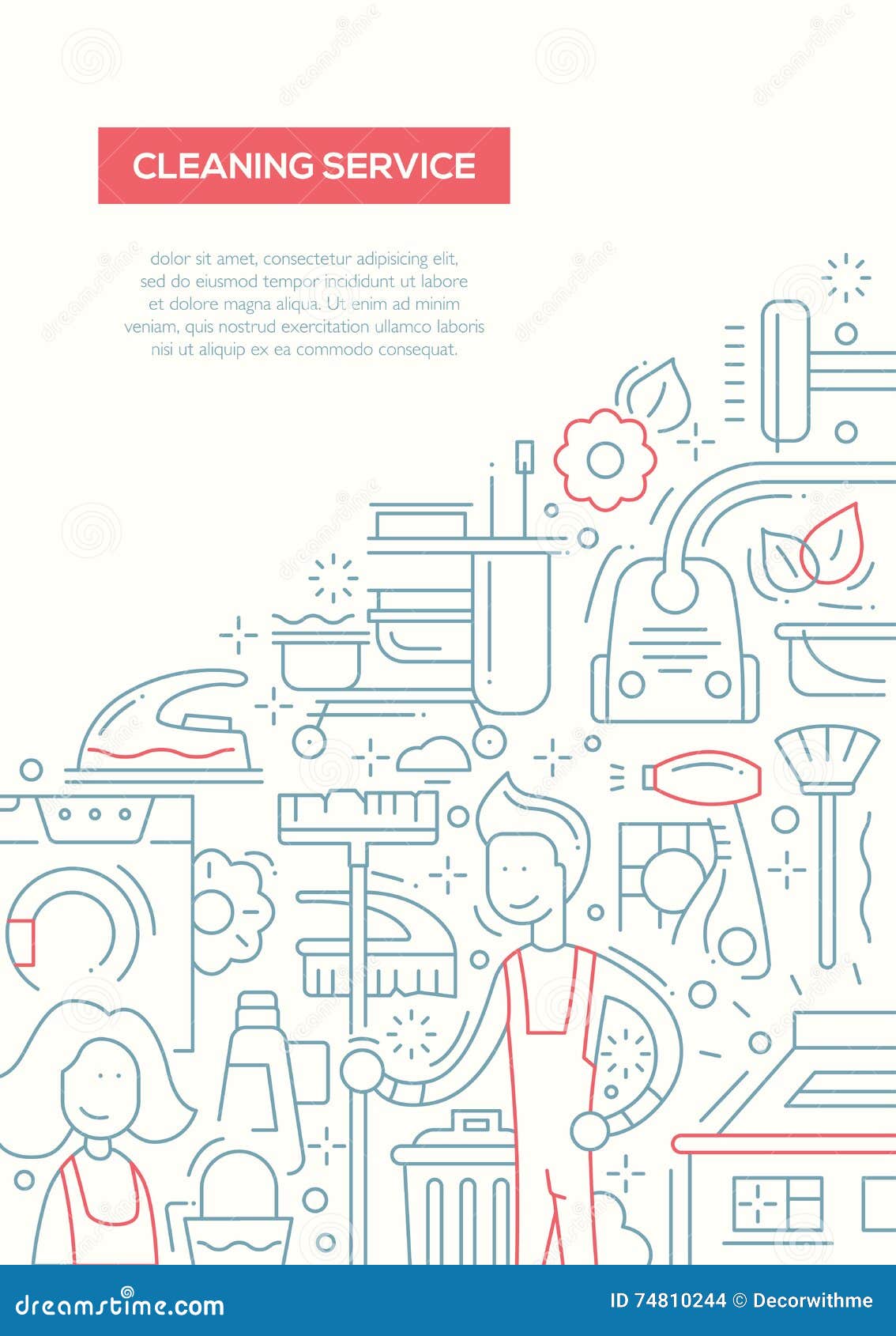 Cleaning Brochure Template Layout Vector Illustration | CartoonDealer ...