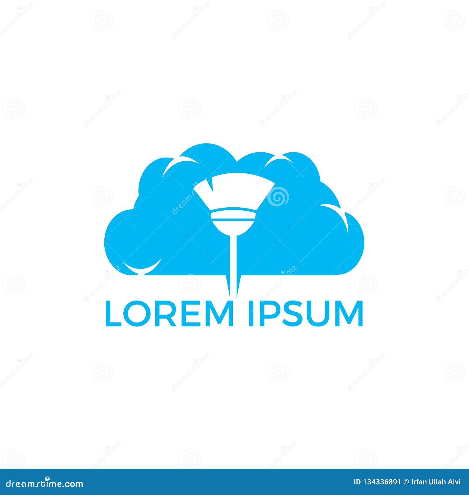 Cloud Cleaning Logo Design. Stock Vector - Illustration of dirty ...