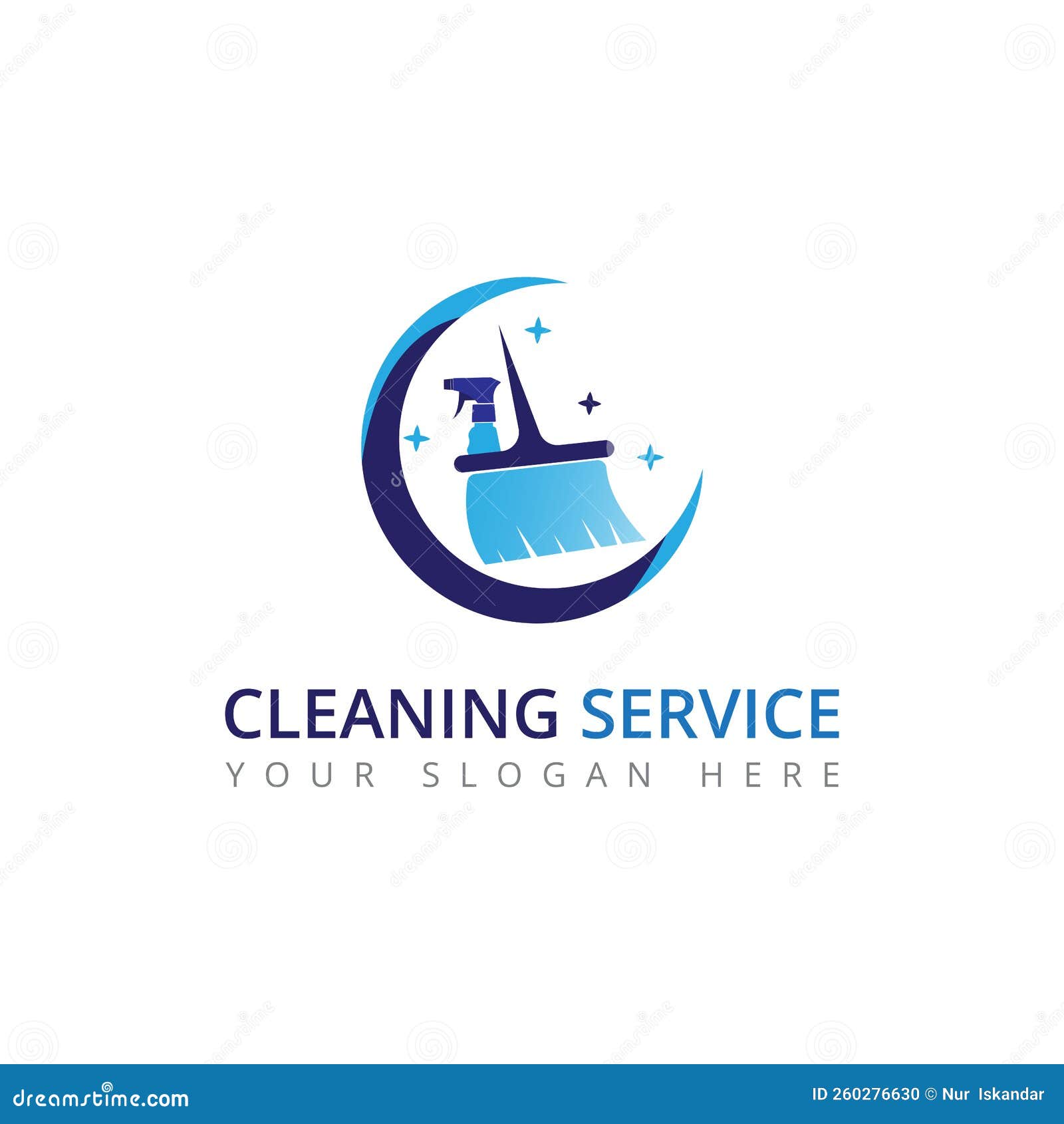 Cleaning Service Logo Design Template Stock Vector - Illustration of ...