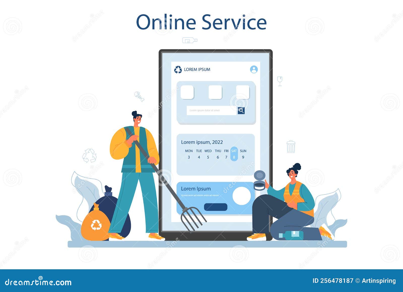 Cleaning Service Online Service or Platform. Cleaning Staff with ...
