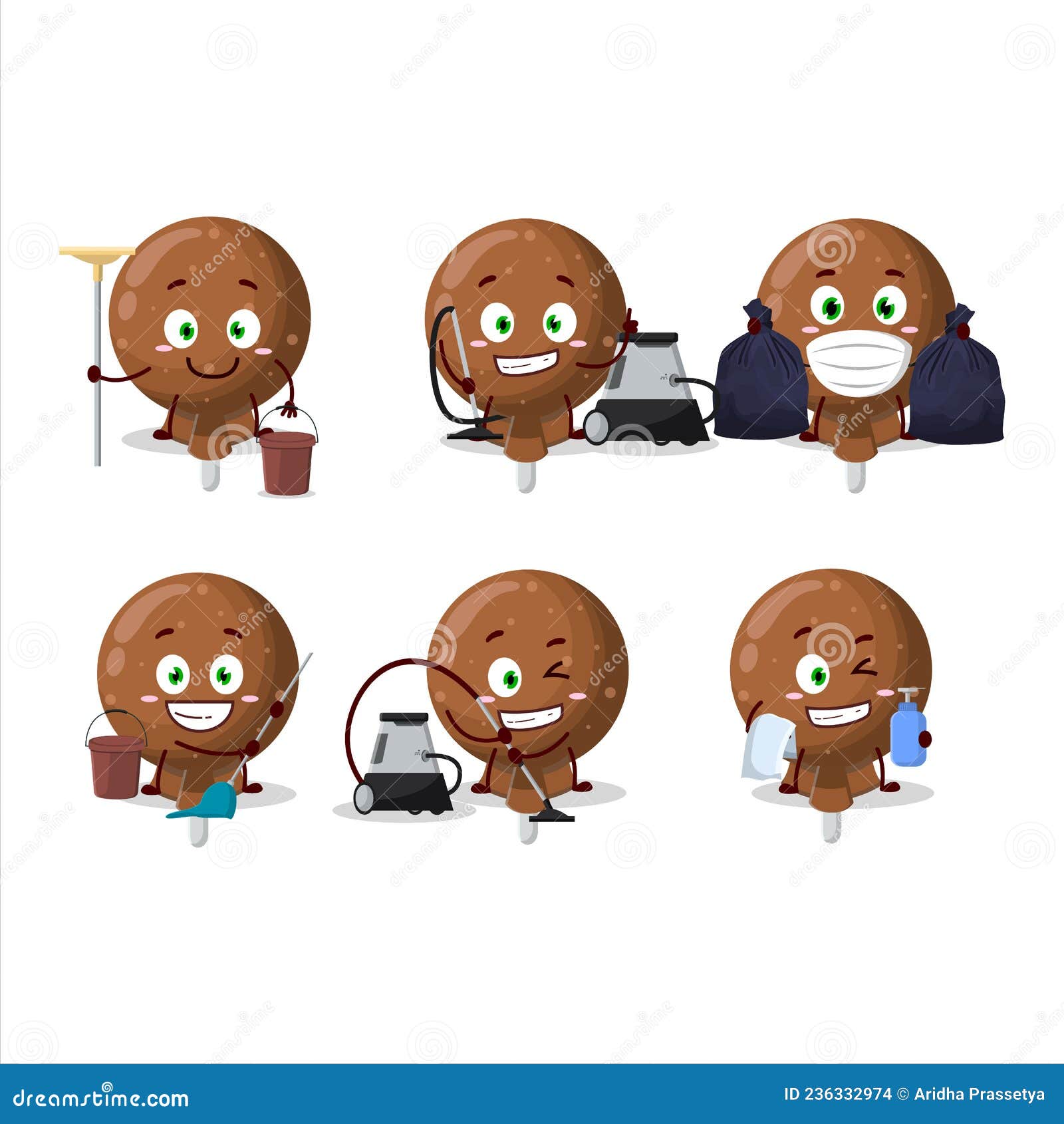 Cleaning Service Orange Lolipop Wrapped Cute Cartoon Character Using ... Cleaning Service Orange Lolipop Wrapped Cute Cartoon Character Using ...
