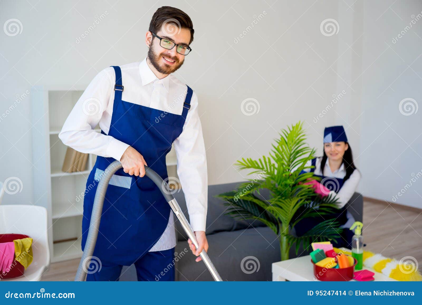 Cleaning service team stock photo. Image of maid, bucket - 95247414