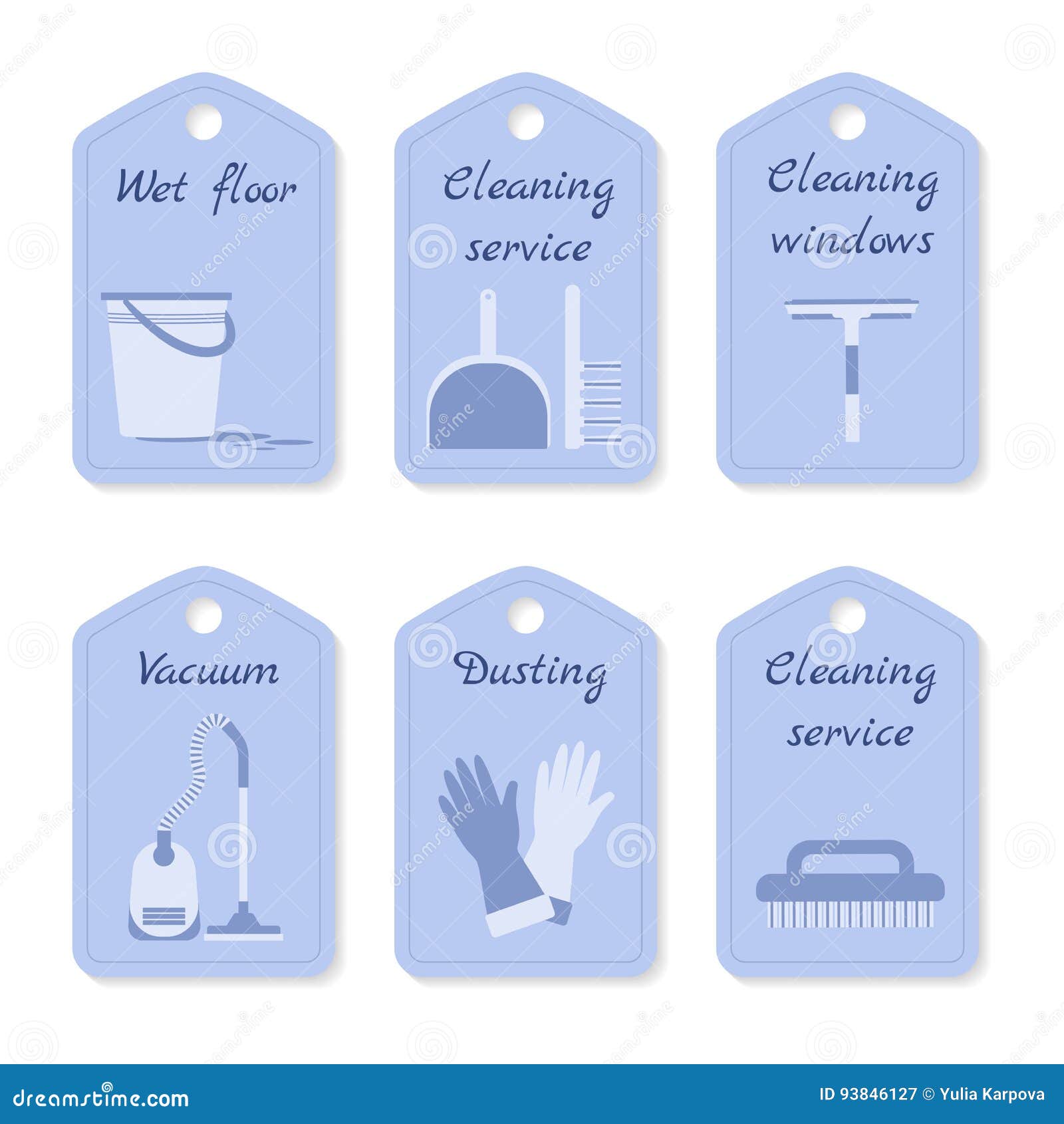 Cleaning Service Vector Tags Stock Vector - Illustration of clean ...