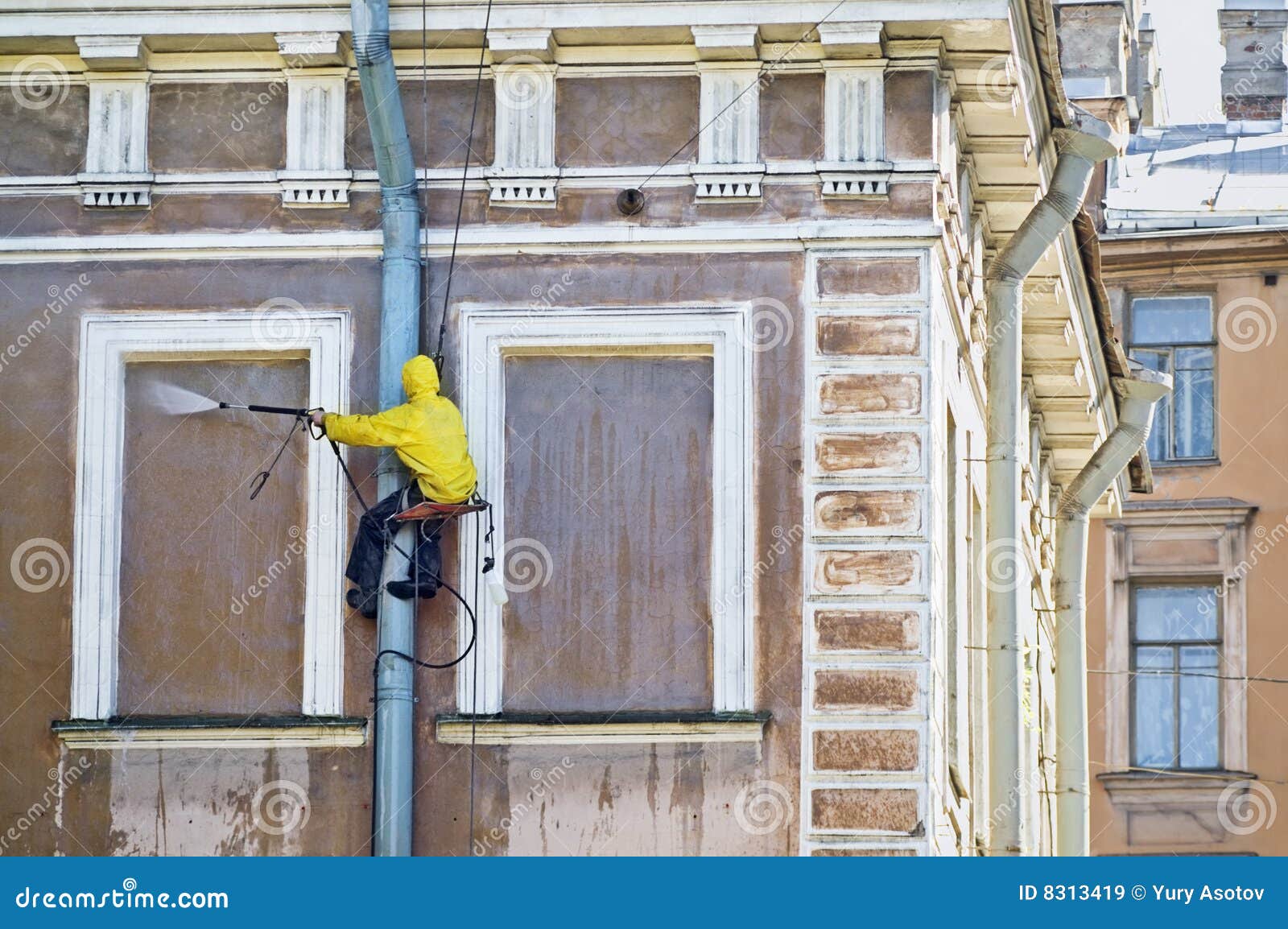 Cleaning service worker stock image. Image of danger, construction ...