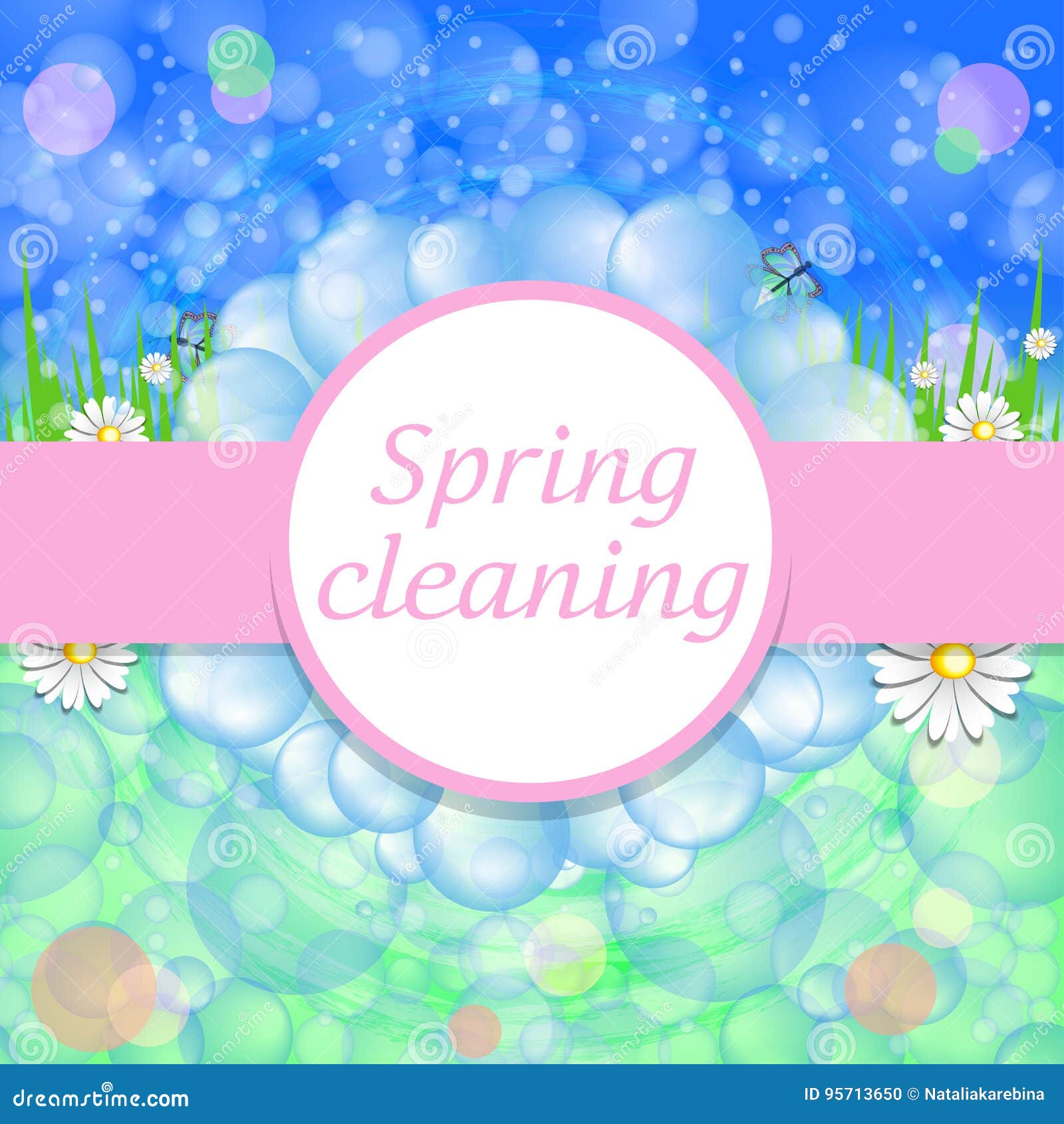 Cleaning Services. Blurred Spring Background. the Concept of Purity and ...