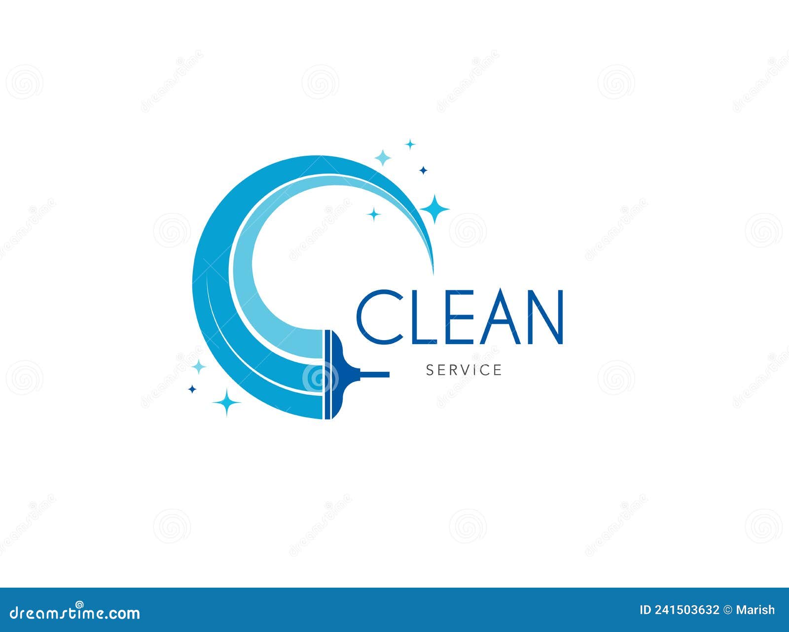 Cleaning Services Logo in Blue Colors Stock Vector - Illustration of ...