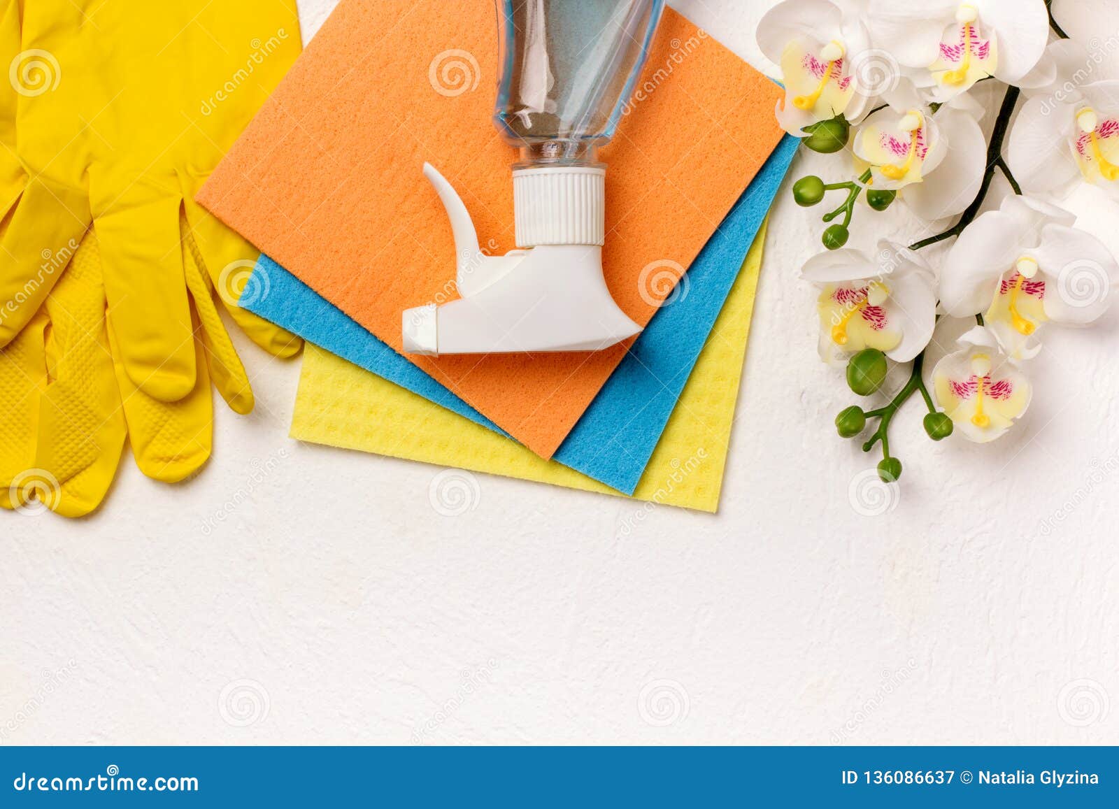 Cleaning Set. Spring Clean Up Stock Image - Image of overhead, house ...
