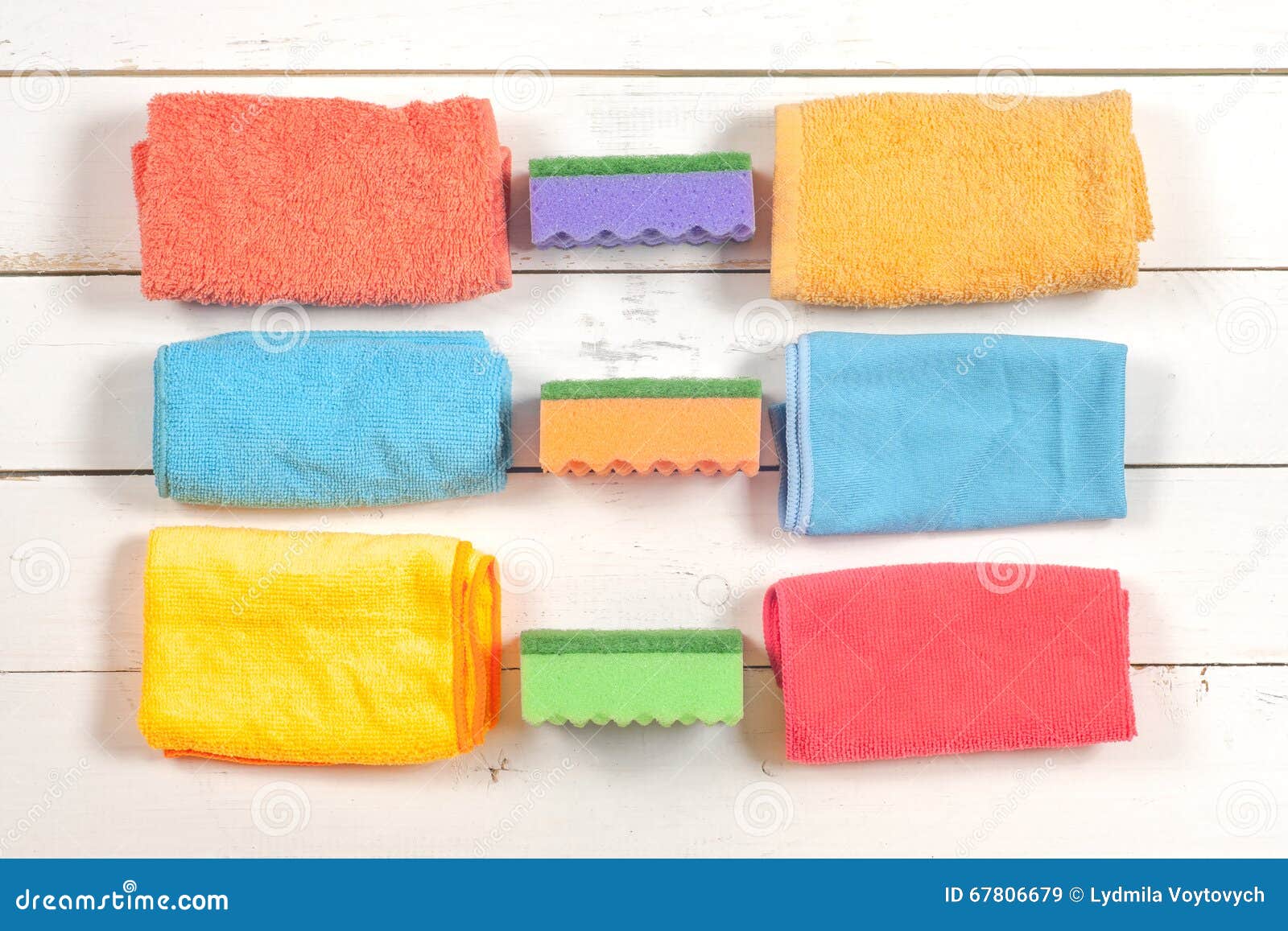 Cleaning.a Set of Wipes, Sponges, Buckets for Clea Stock Image - Image ...