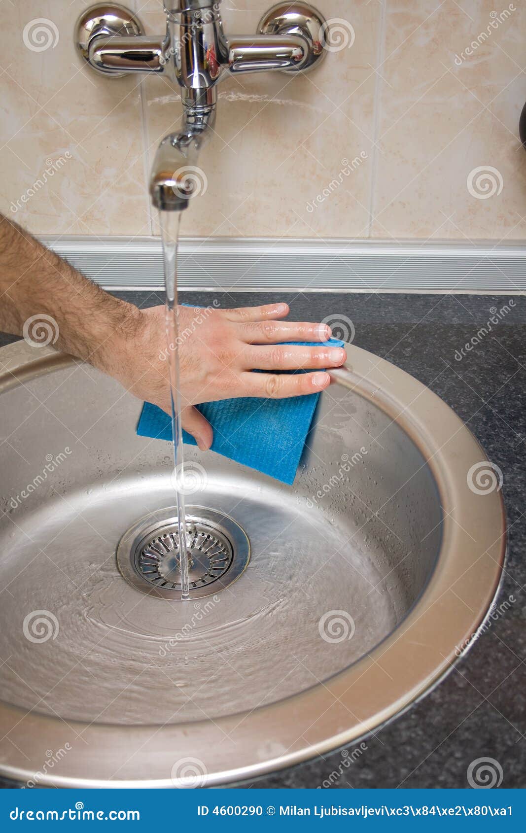 Cleaning the Sink stock photo. Image of wipe, cloth, fresh - 4600290