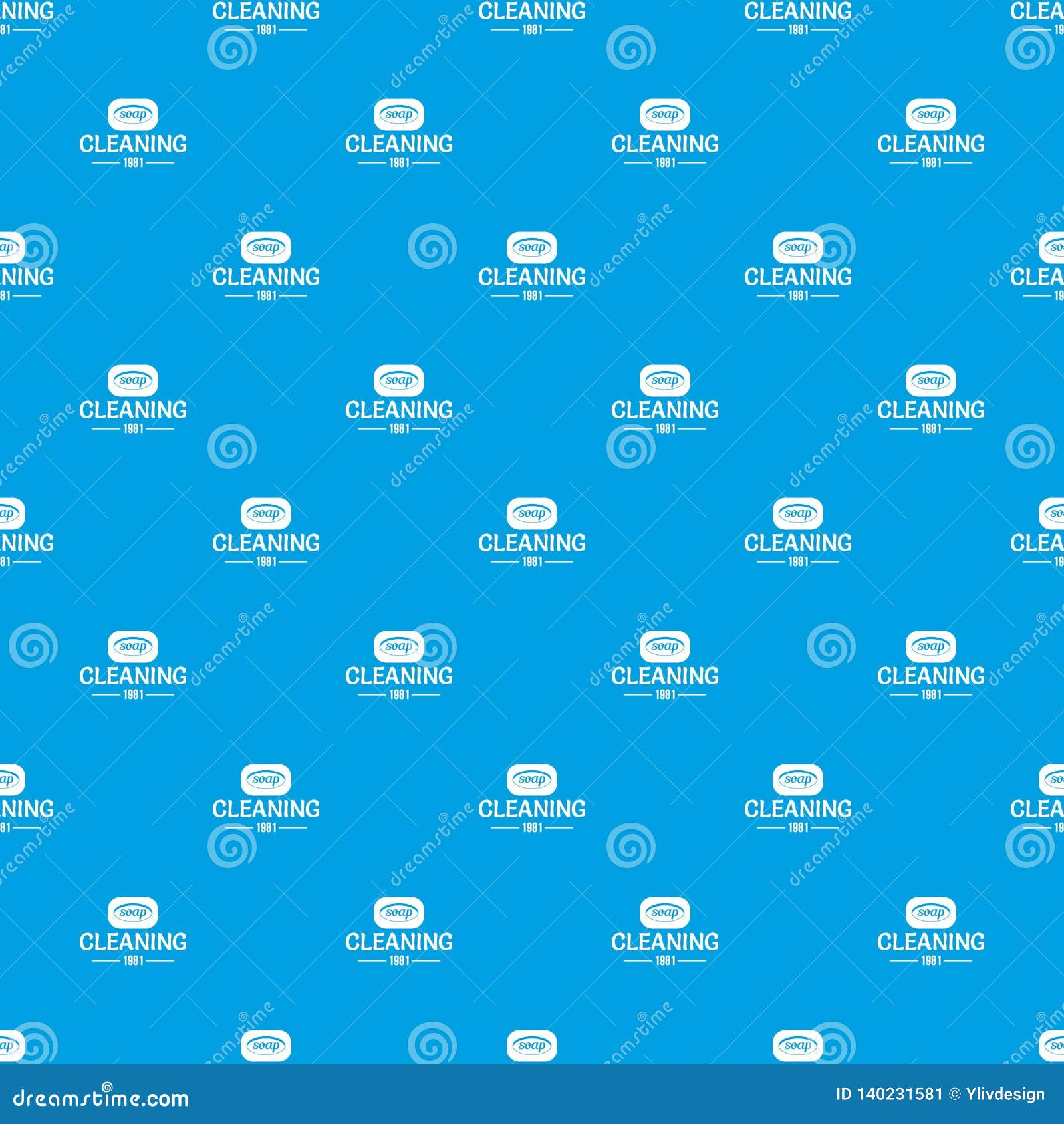 Cleaning Soap Pattern Vector Seamless Blue Stock Vector - Illustration ...