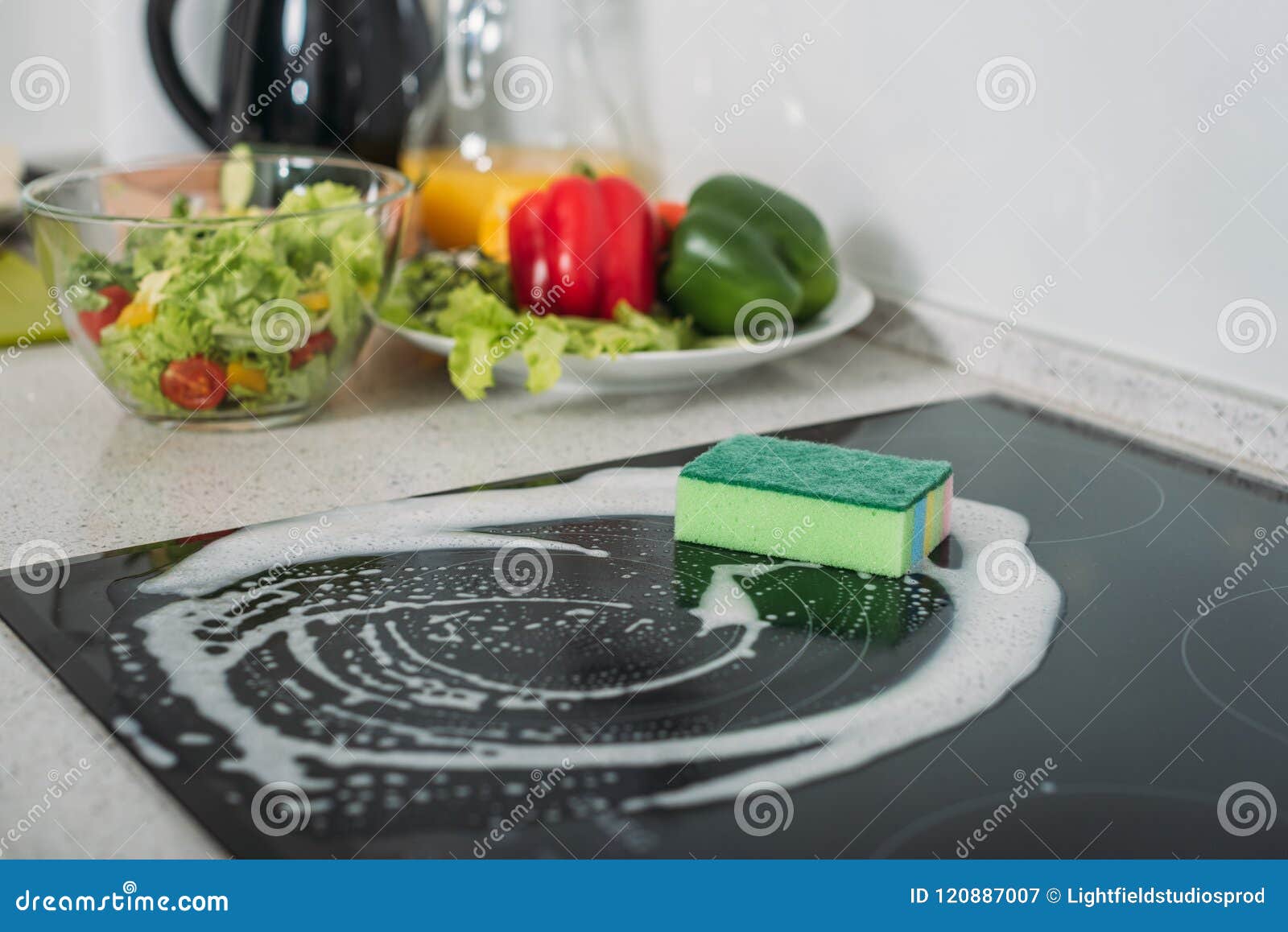 Cleaning sponge and soap stock image. Image of electric - 120887007