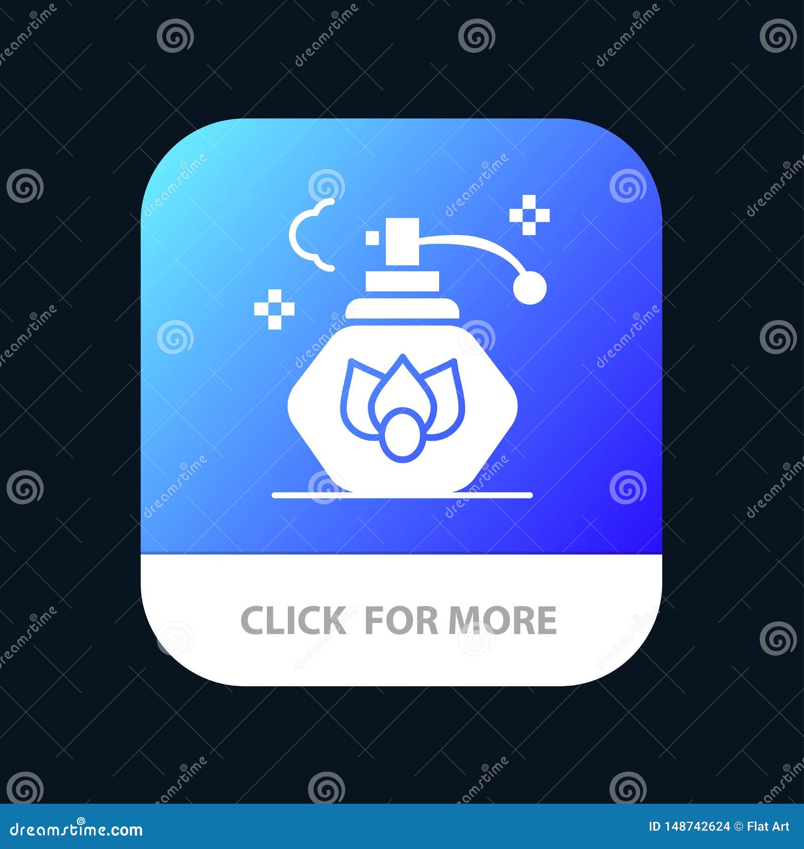 Cleaning, Spray, Clean Mobile App Button. Android and IOS Glyph Version ...