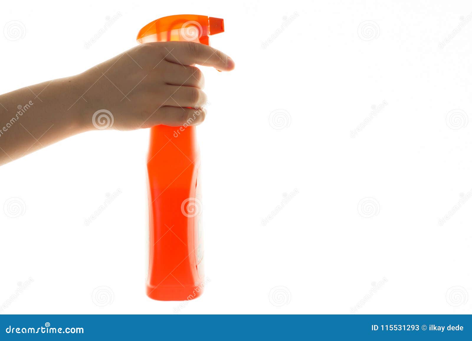 Cleaning Spray Squeezing Hand Stock Image - Image of almond, adult ...