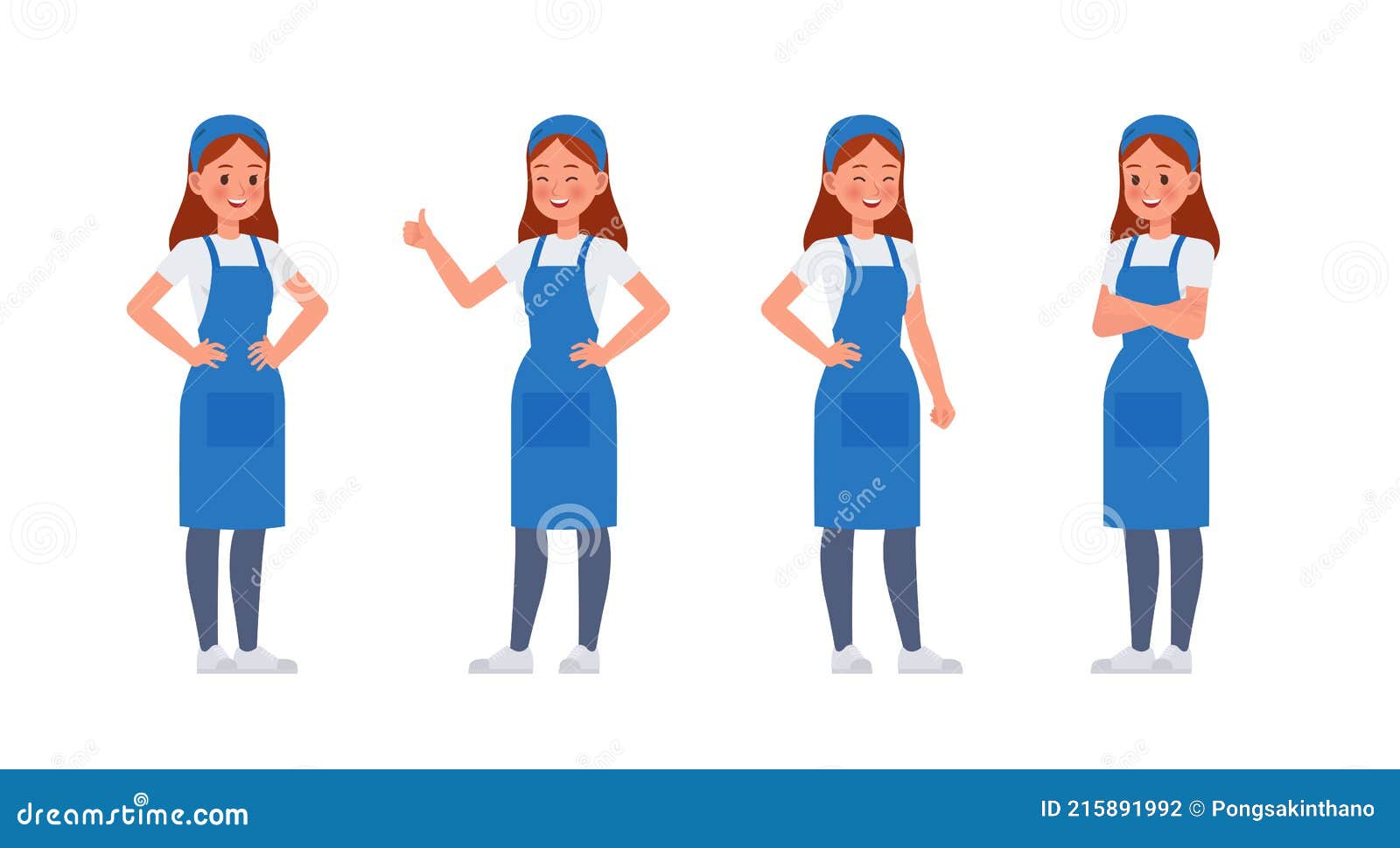 Cleaning Staff Character Vector Design No9 Stock Vector - Illustration ...