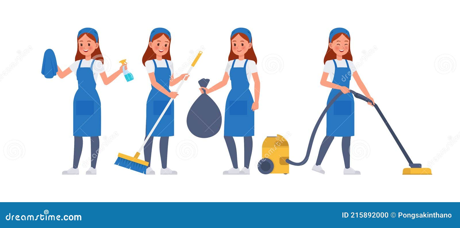 Cleaning Staff - Cartoon People Characters Isolated Illustration ...