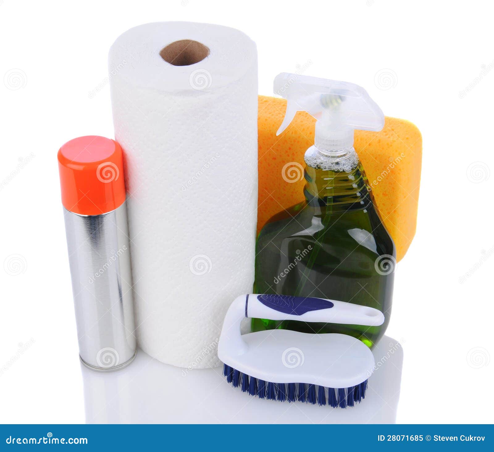 Cleaning Supplies stock image. Image of chrome, aerosol - 28071685