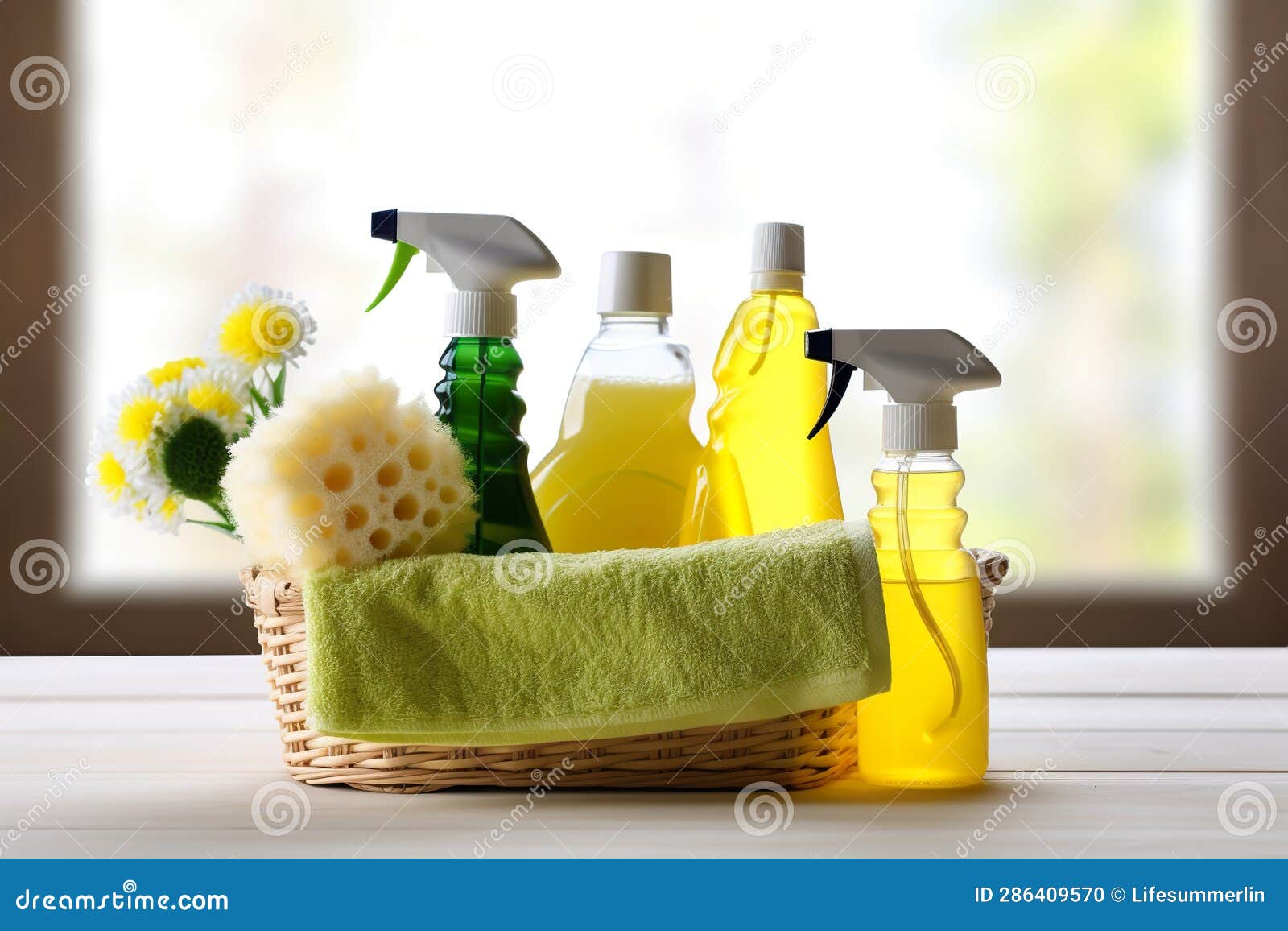 Cleaning Supplies: Sparkling Home Essentials Stock Illustration ...
