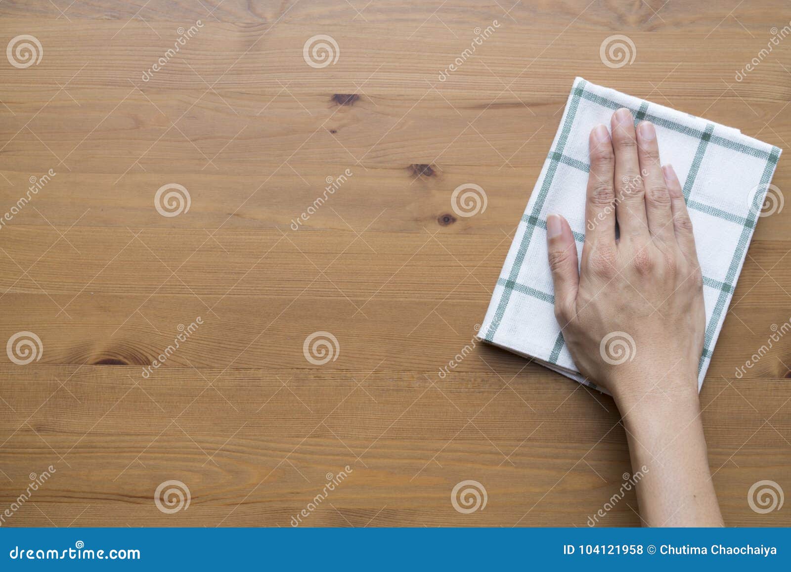 Cleaning Table by Woman Hand Stock Photo - Image of female, living ...
