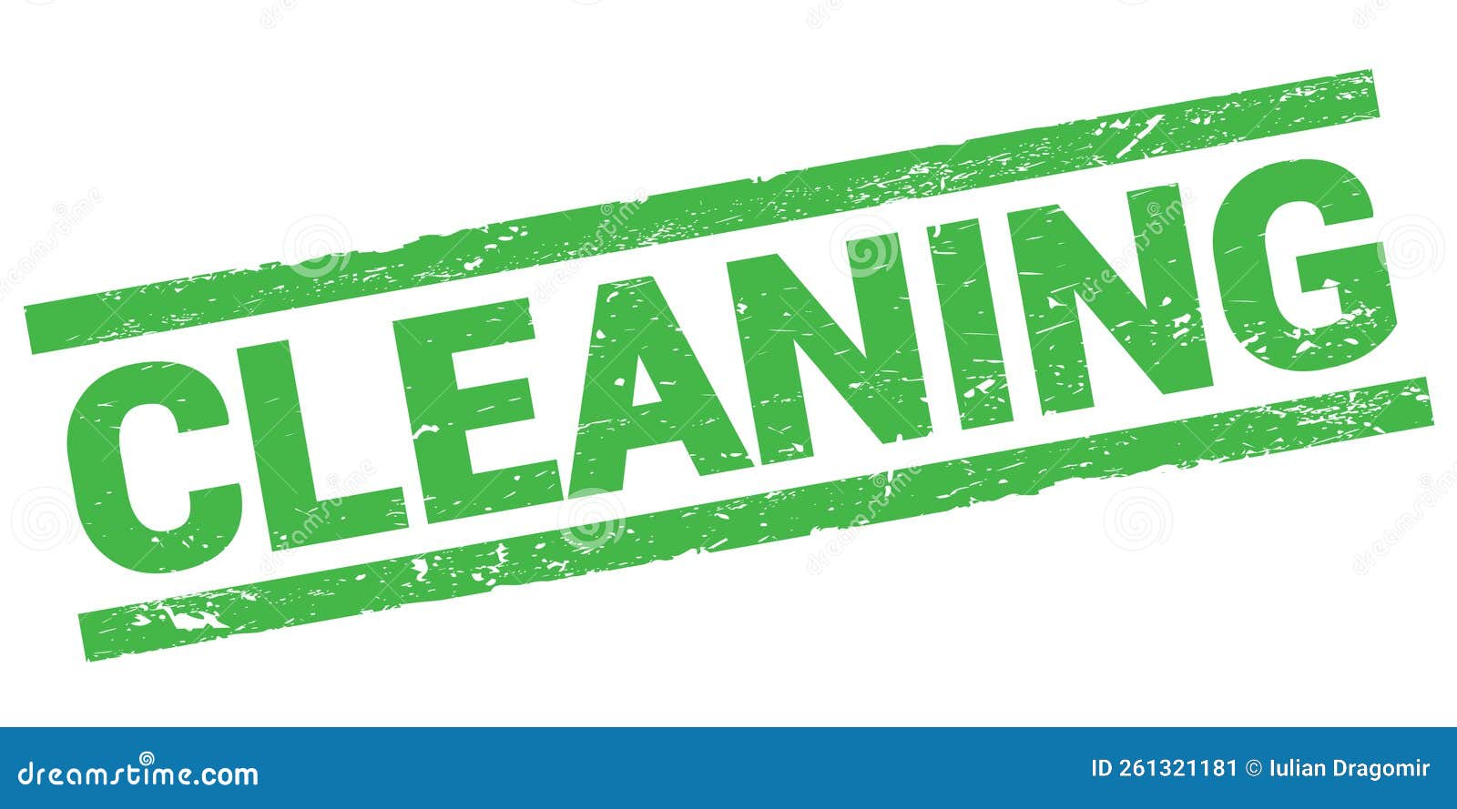 CLEANING Text on Green Rectangle Stamp Sign Stock Illustration ...