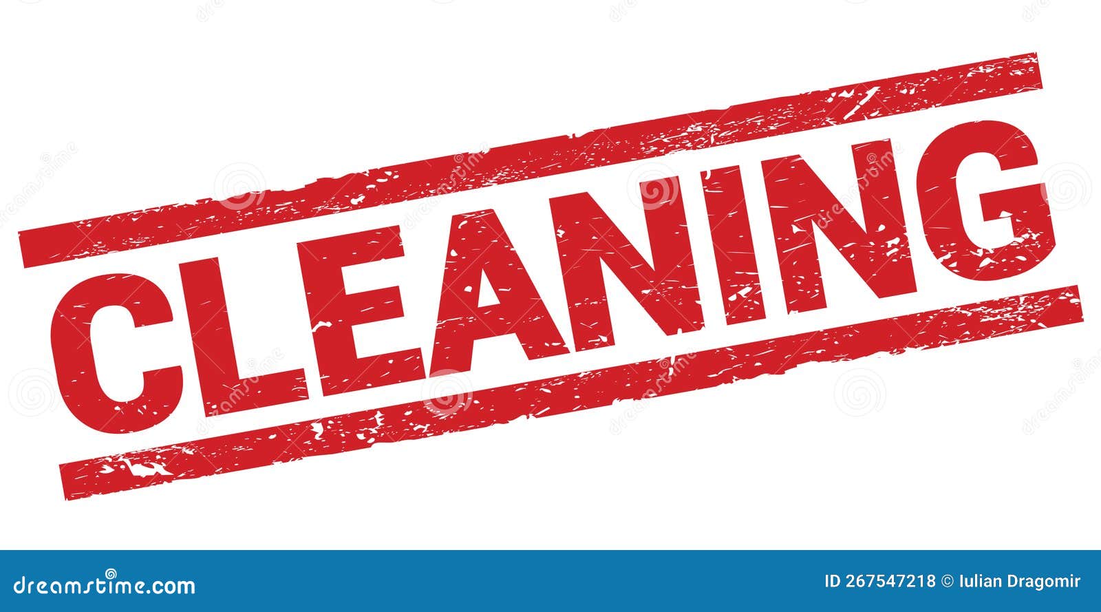 CLEANING Text on Red Rectangle Stamp Sign Stock Illustration ...