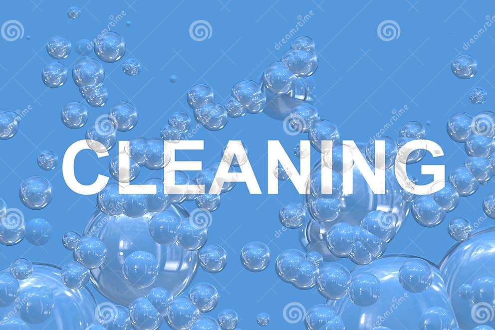 Cleaning (Text serie) stock illustration. Illustration of bubble - 26614257