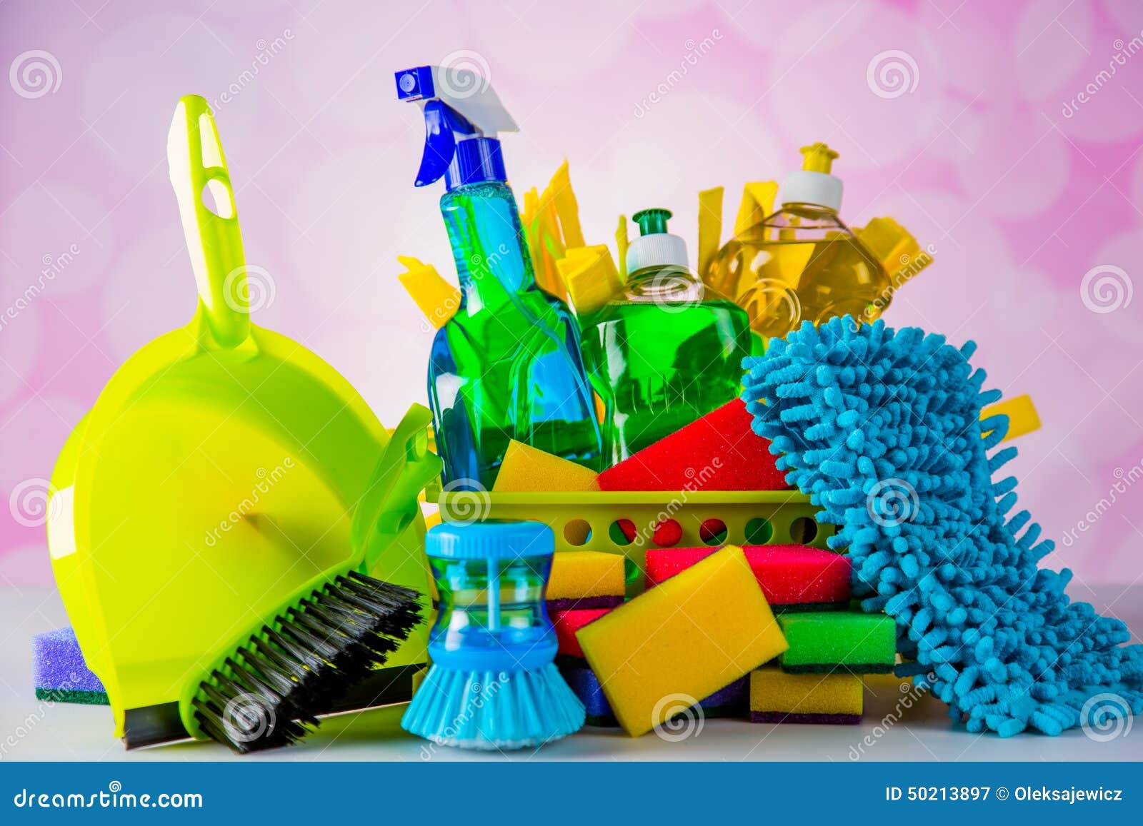 Cleaning Theme with Cleaning Stuff Stock Image - Image of color ...