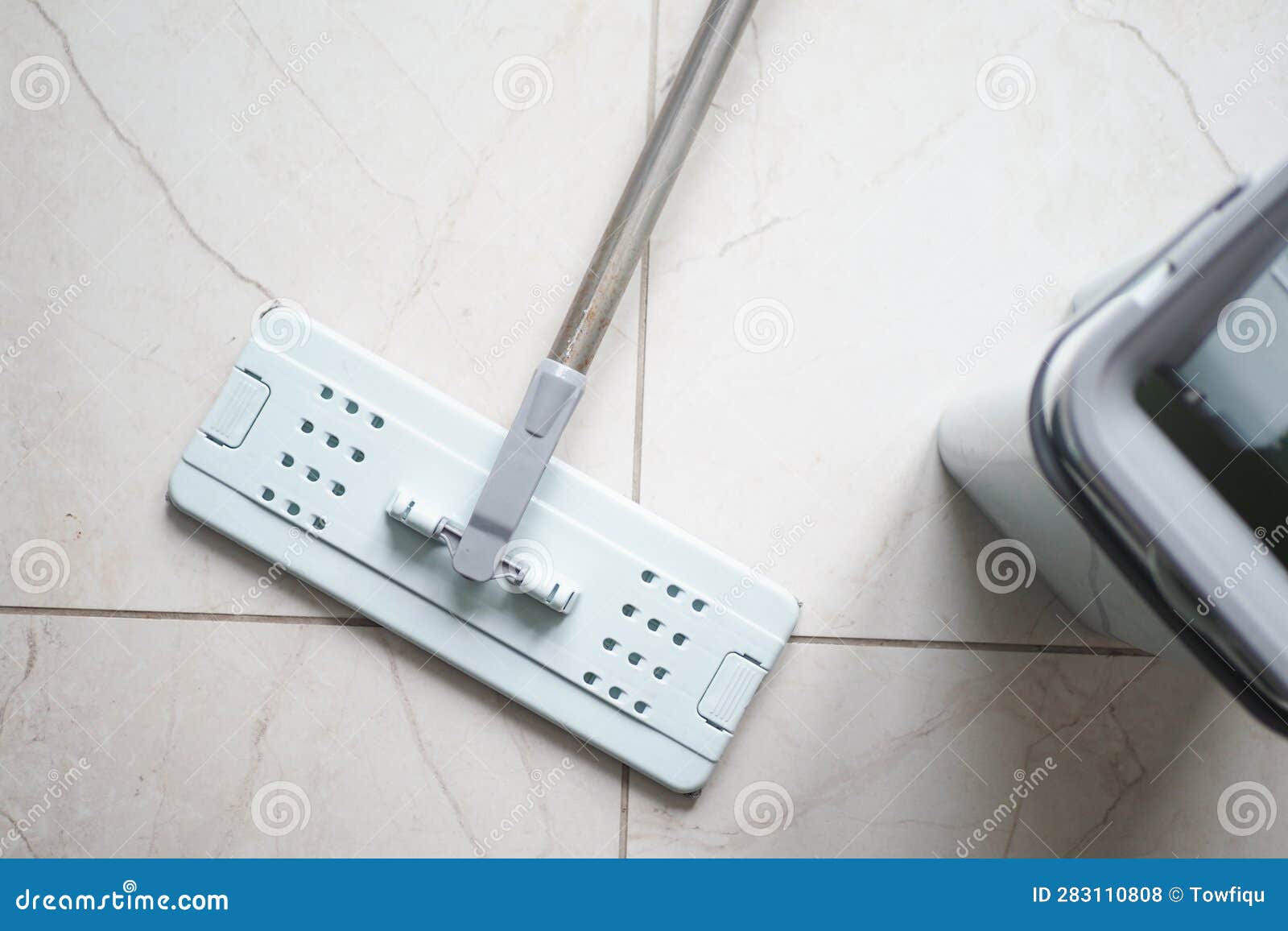 Cleaning Tiles Floor with Mop Stock Photo - Image of surface, tidy ...
