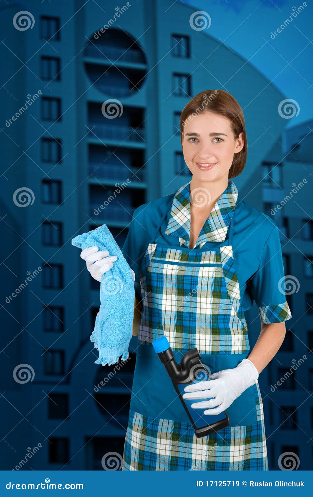 Cleaning Time stock image. Image of hands, domestic, blue - 17125719