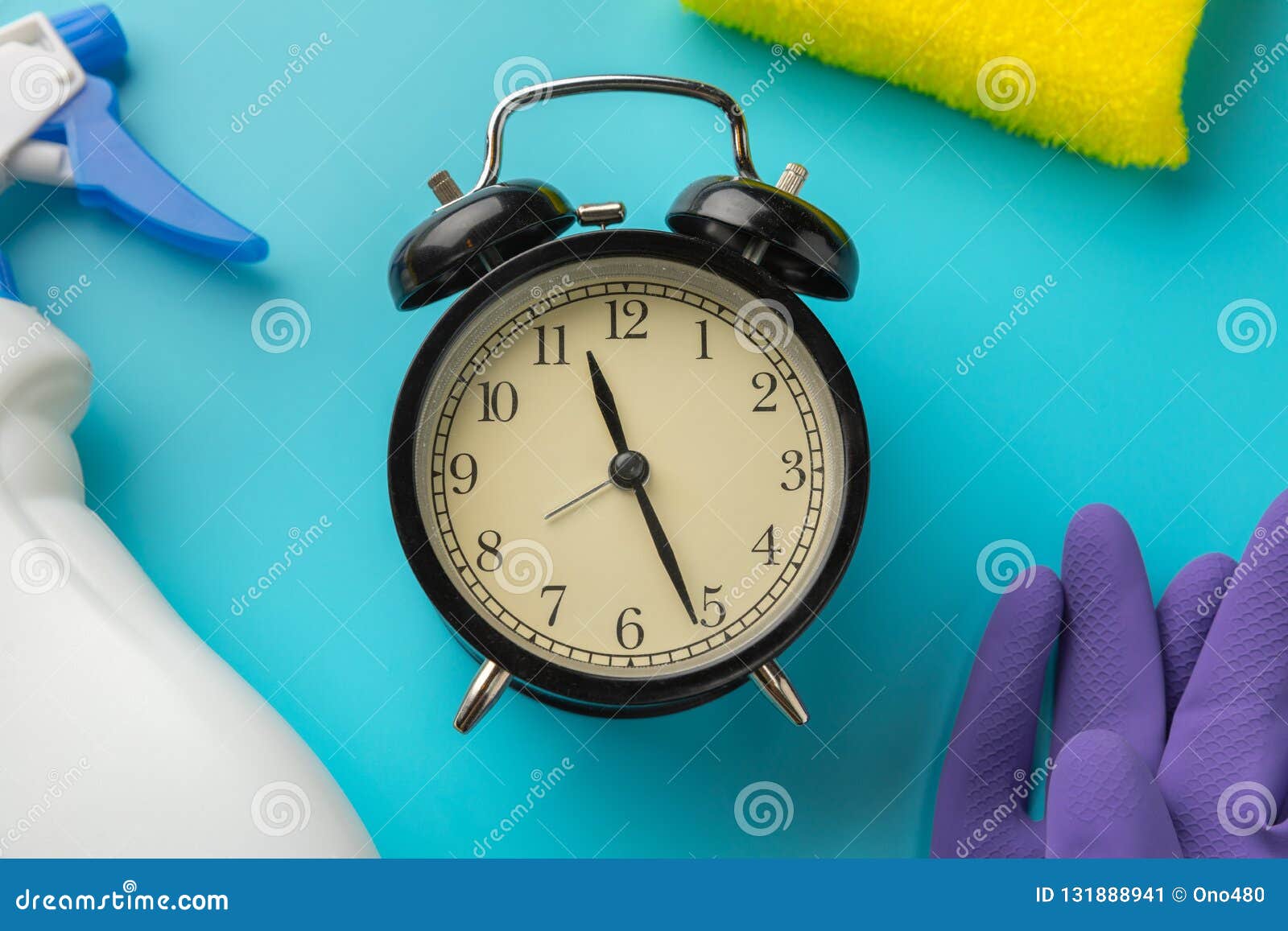 Cleaning Time with Cleaning Materials and Tools Stock Image - Image of ...
