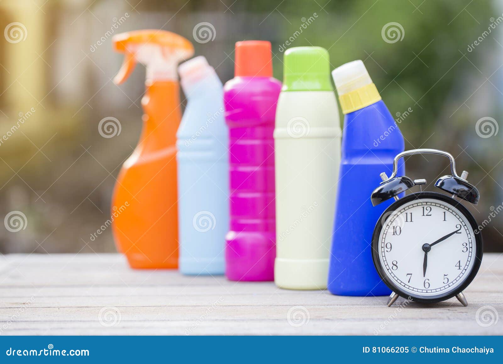Cleaning Time with Cleaning Materials and Tools Stock Image - Image of ...