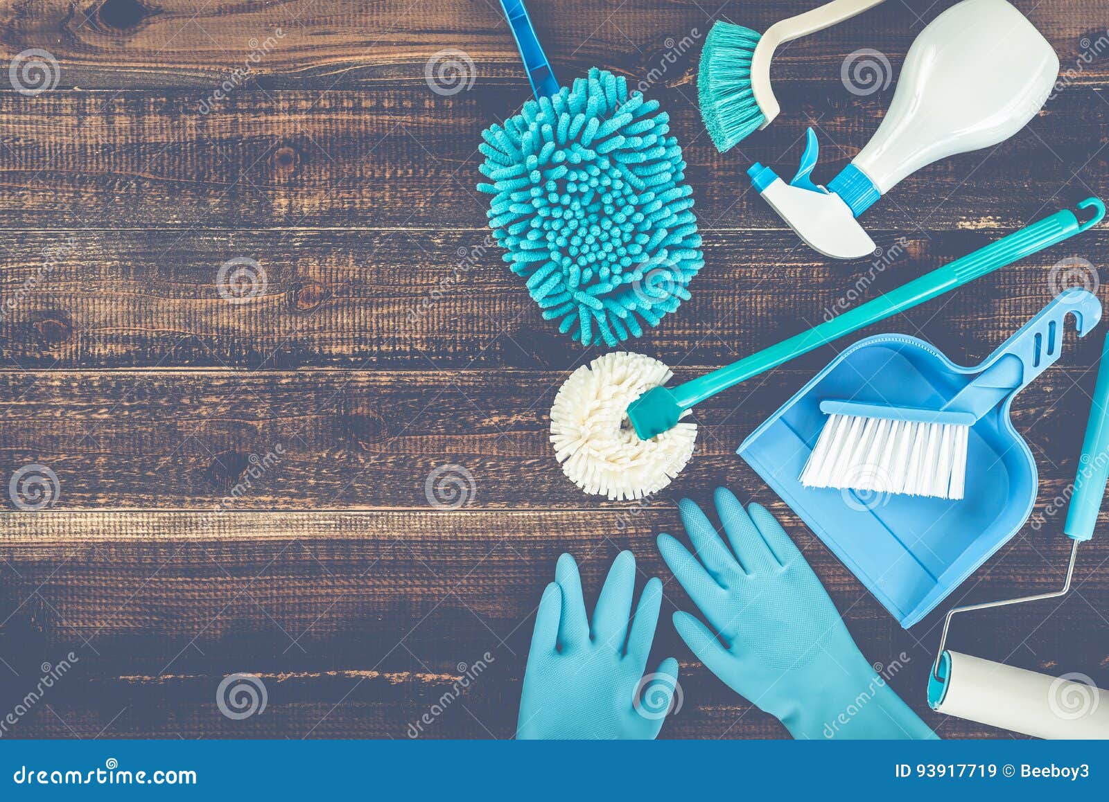 Cleaning Tool Including Mob And Brush With Handle, Safety Buoy And Old ...