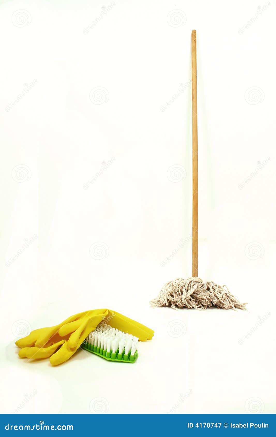 Cleaning Tools Cart Wait For Maid Or Cleaner In The Hospital. Bucket ...