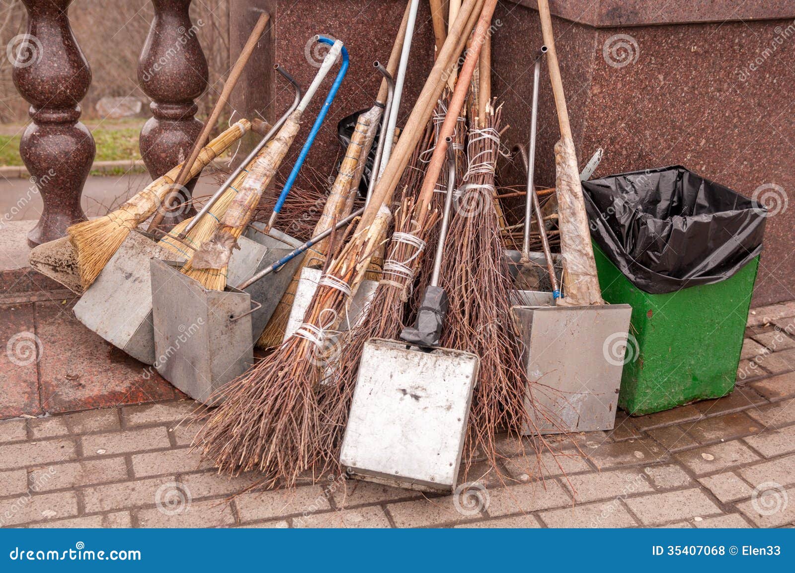 Cleaning tools stock photo. Image of chores, dust, outdoor - 35407068