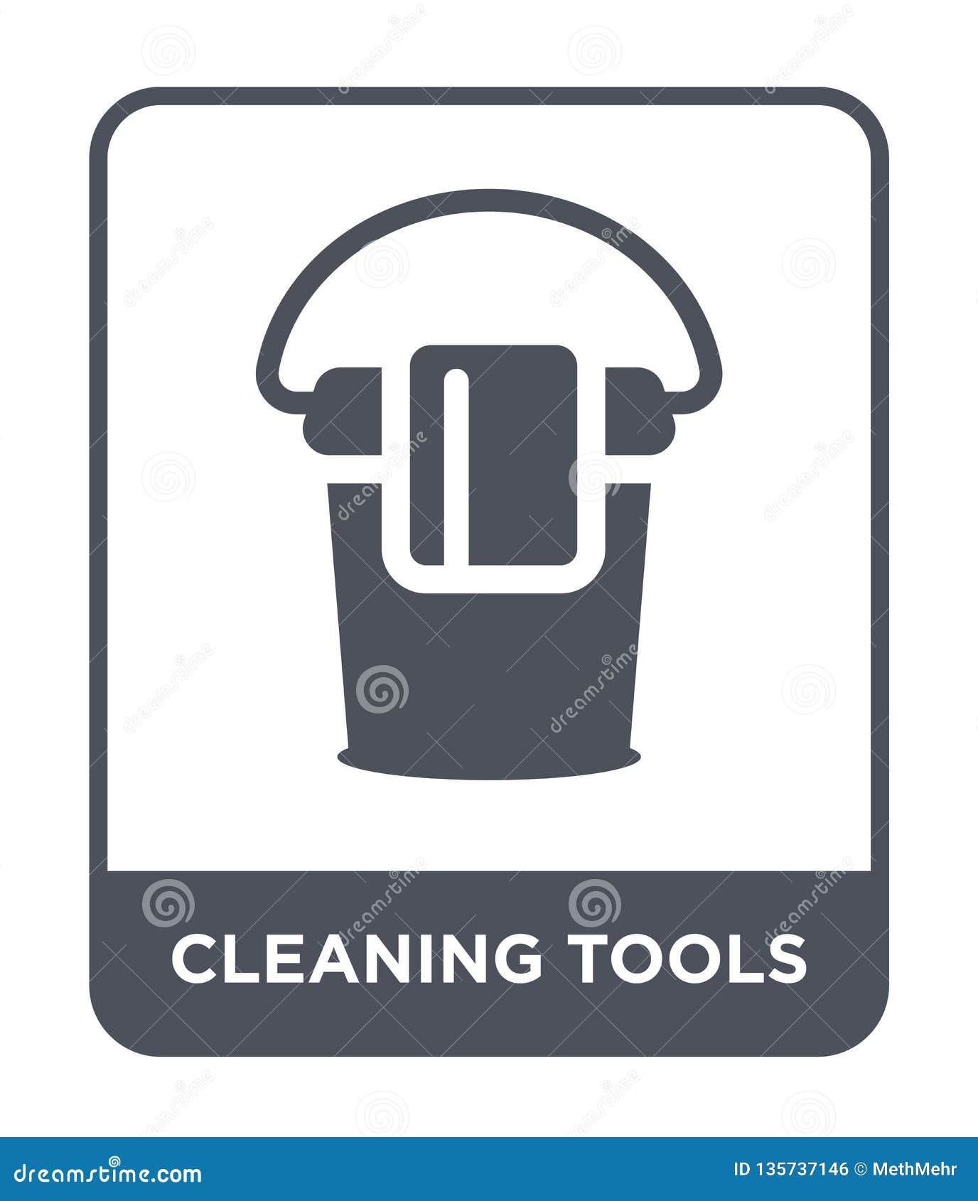 Cleaning Tools Icon in Trendy Design Style. Cleaning Tools Icon ...