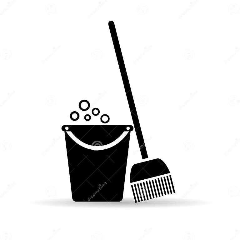 Cleaning tools icon stock vector. Illustration of homework - 79086723